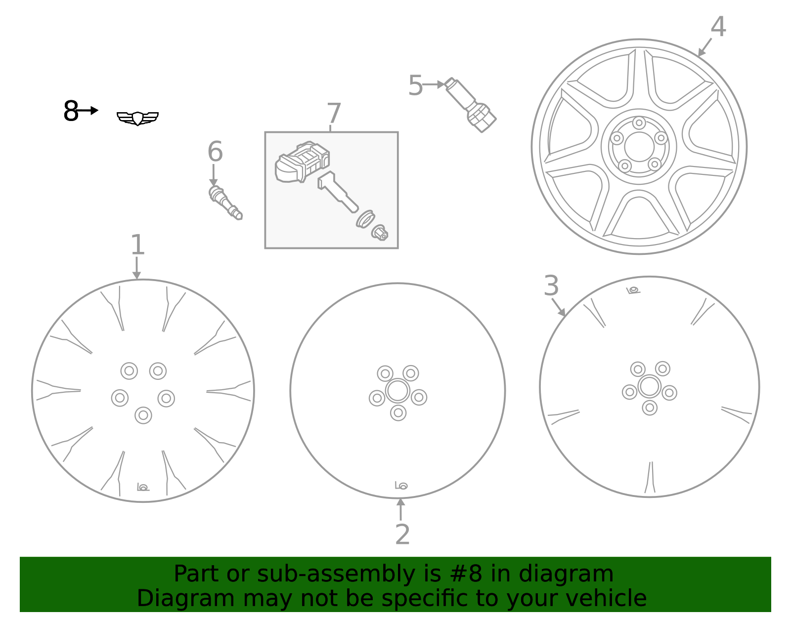 2021-2025 Genesis GV80 Spare Wheel 52919-T6900 | QuirkParts