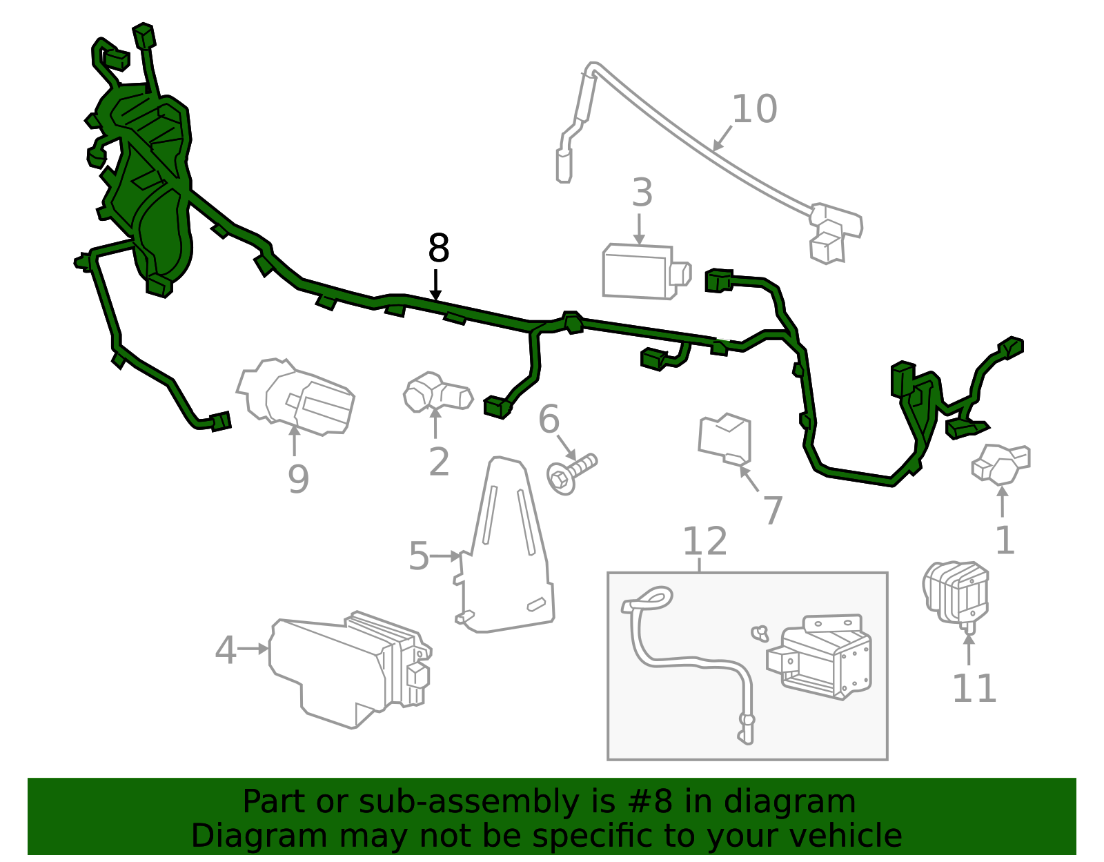 2020-2021 Cadillac XT5 Front Object Alarm Sensor Wiring Harness ...