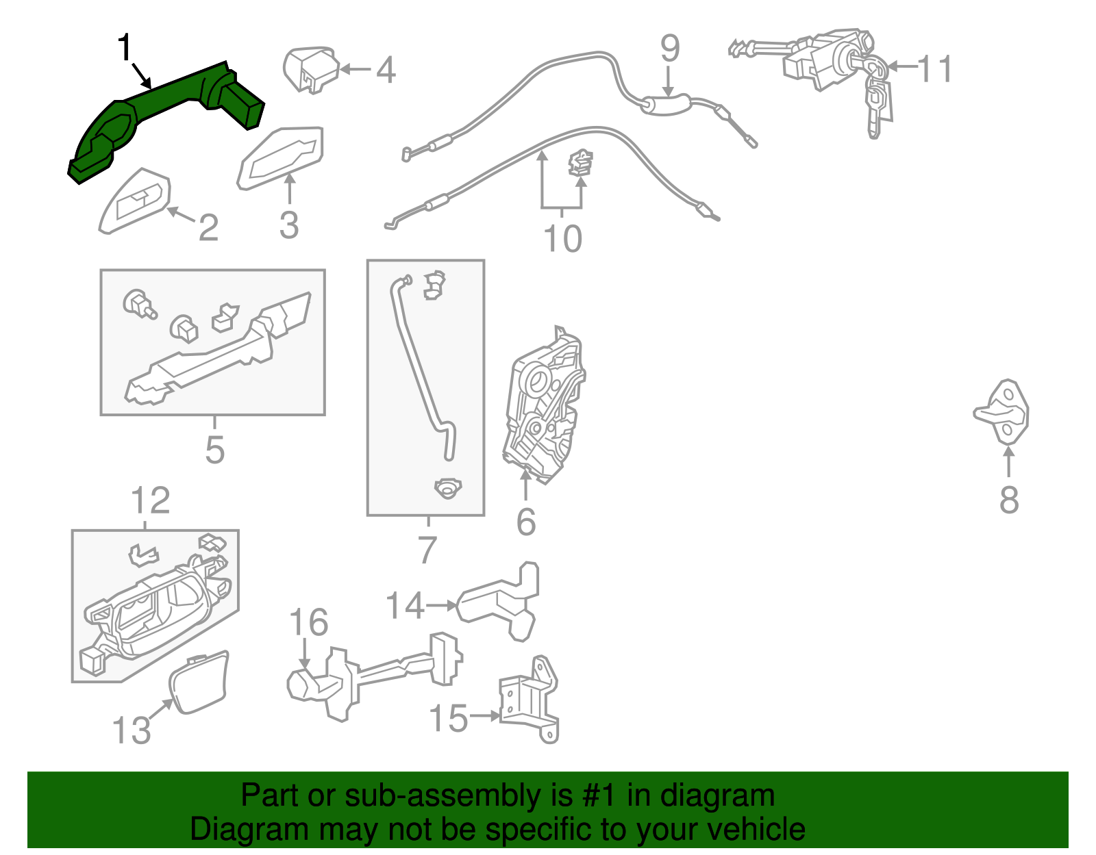 72141-T2A-C71 - Handle, Outside 2013-2017 Honda Accord | Honda Parts Online