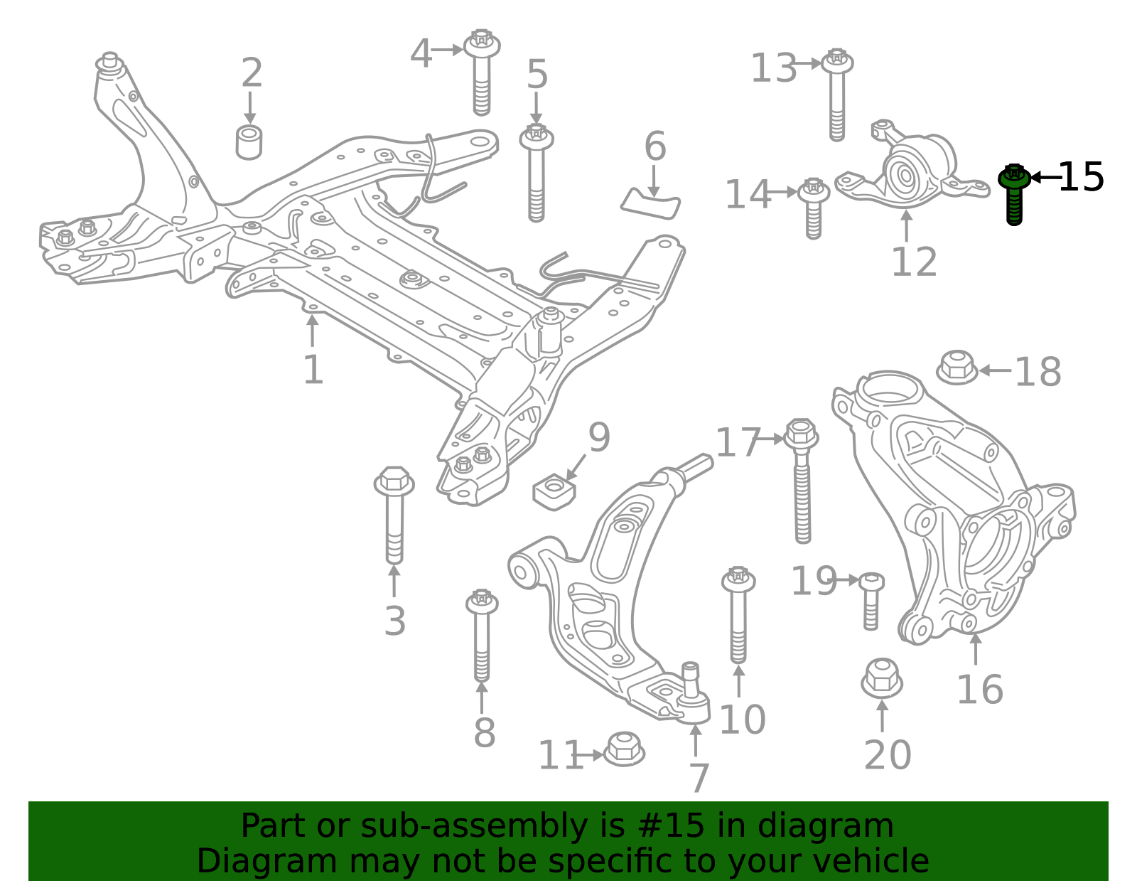 31106862545 - 2016-2026 BMW Control Arm Bracket Retainer Screw (31-10-6 ...