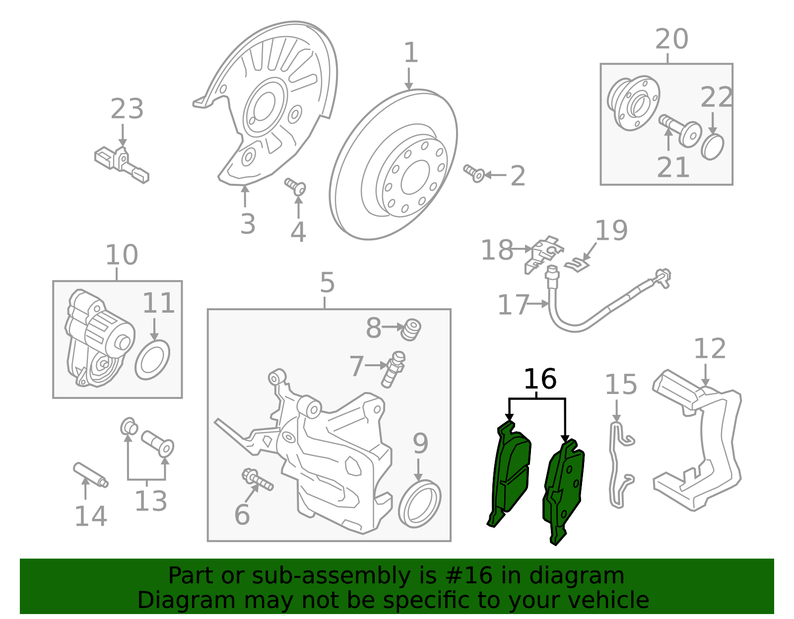 2021-2025 Volkswagen Brake Lining 5QM-698-451-A | VW Direct Auto Parts