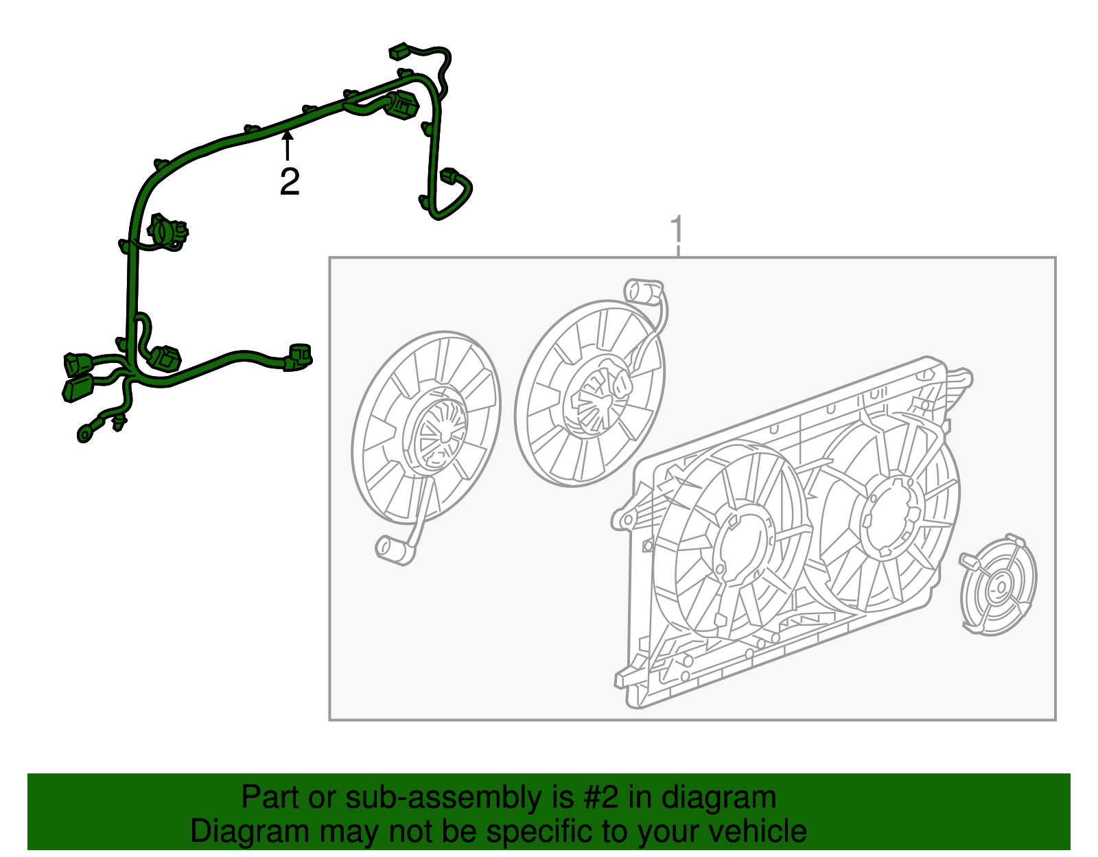 2019 Chevrolet Volt Engine Cooling Fan Wiring Harness 84420722 ...
