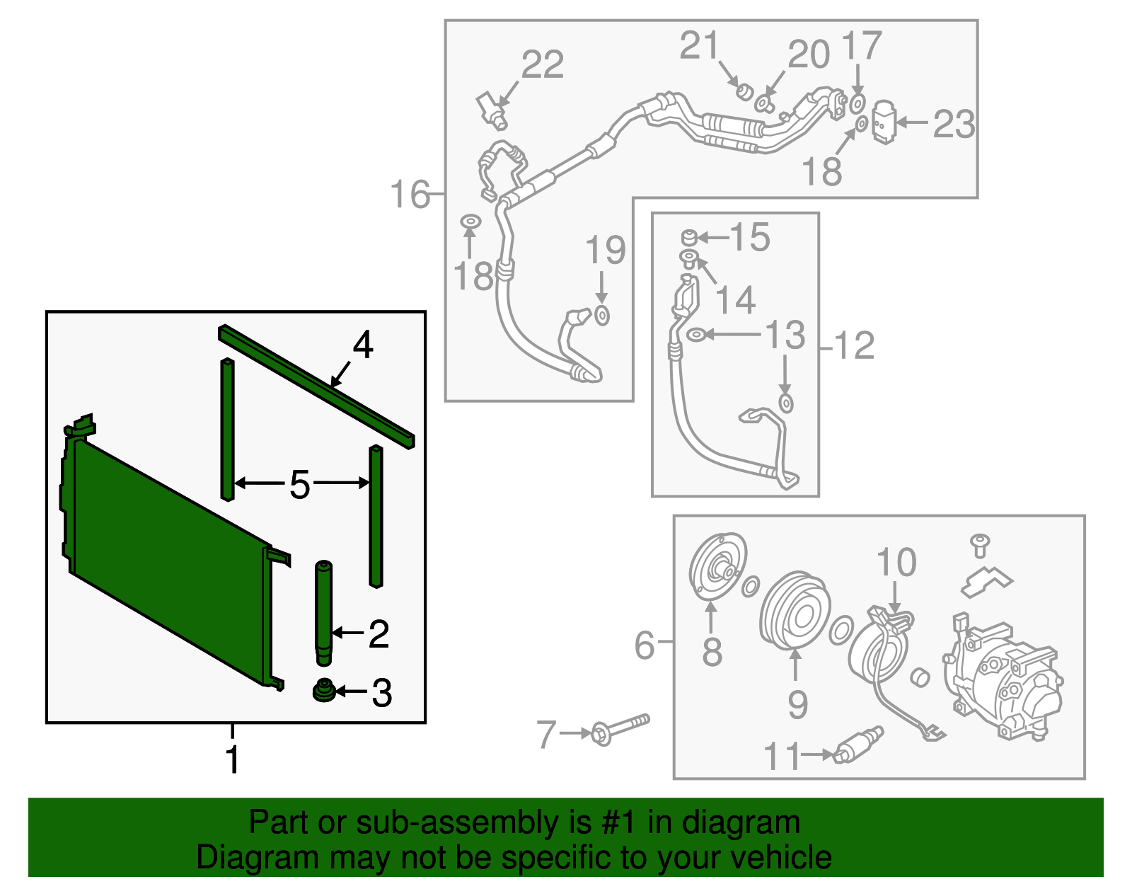 Hyundai - 97606-F2000 - Condenser - 2017-2020 Hyundai Elantra | OEM ...