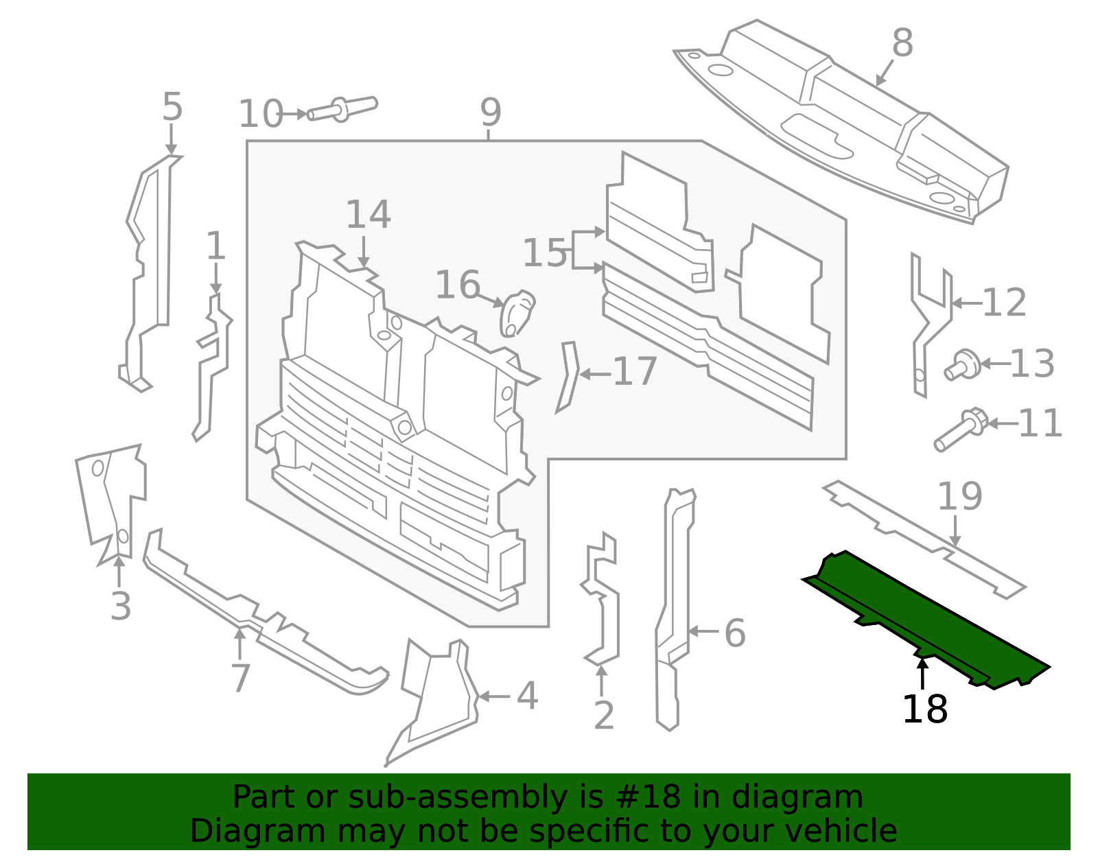 Genuine OEM Ford Part - Radiator Support Air Deflector FT4Z-8327-A ...