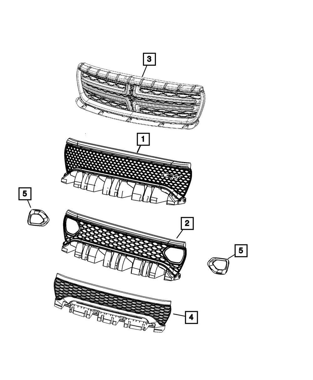 68223889AC - Radiator Grille 2015-2023 Dodge Charger | The Official ...