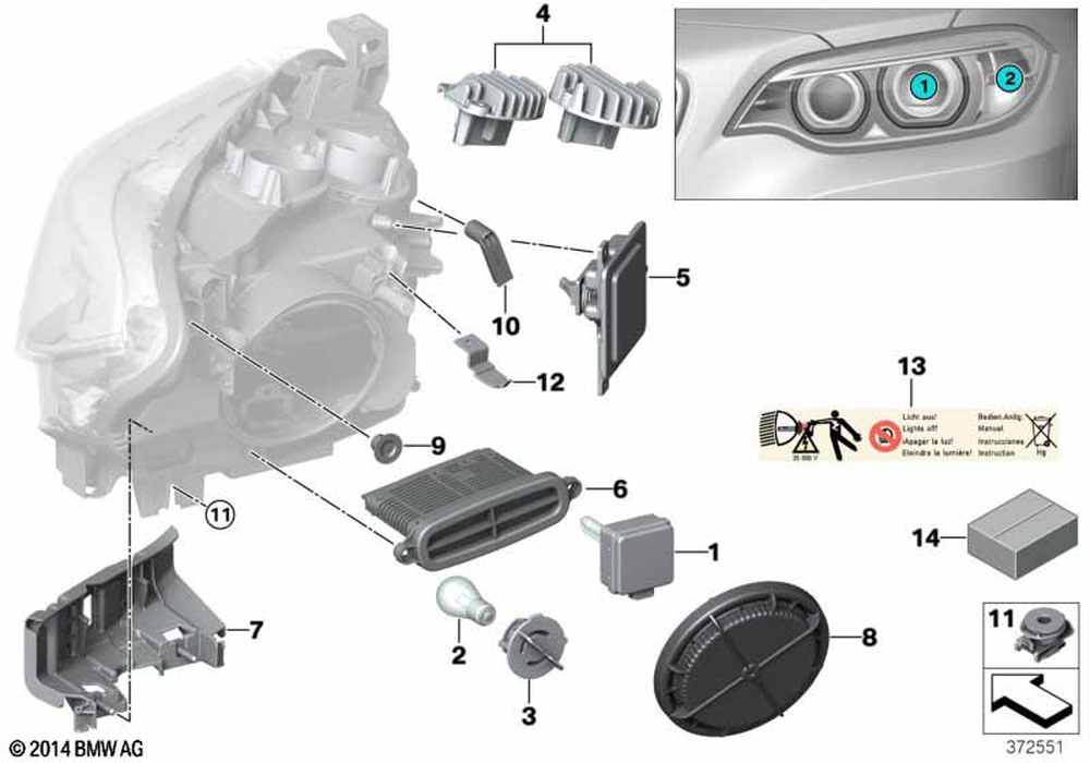 63117394014 - BMW Bracket Right 2013-2021 BMW | Performance Auto Parts