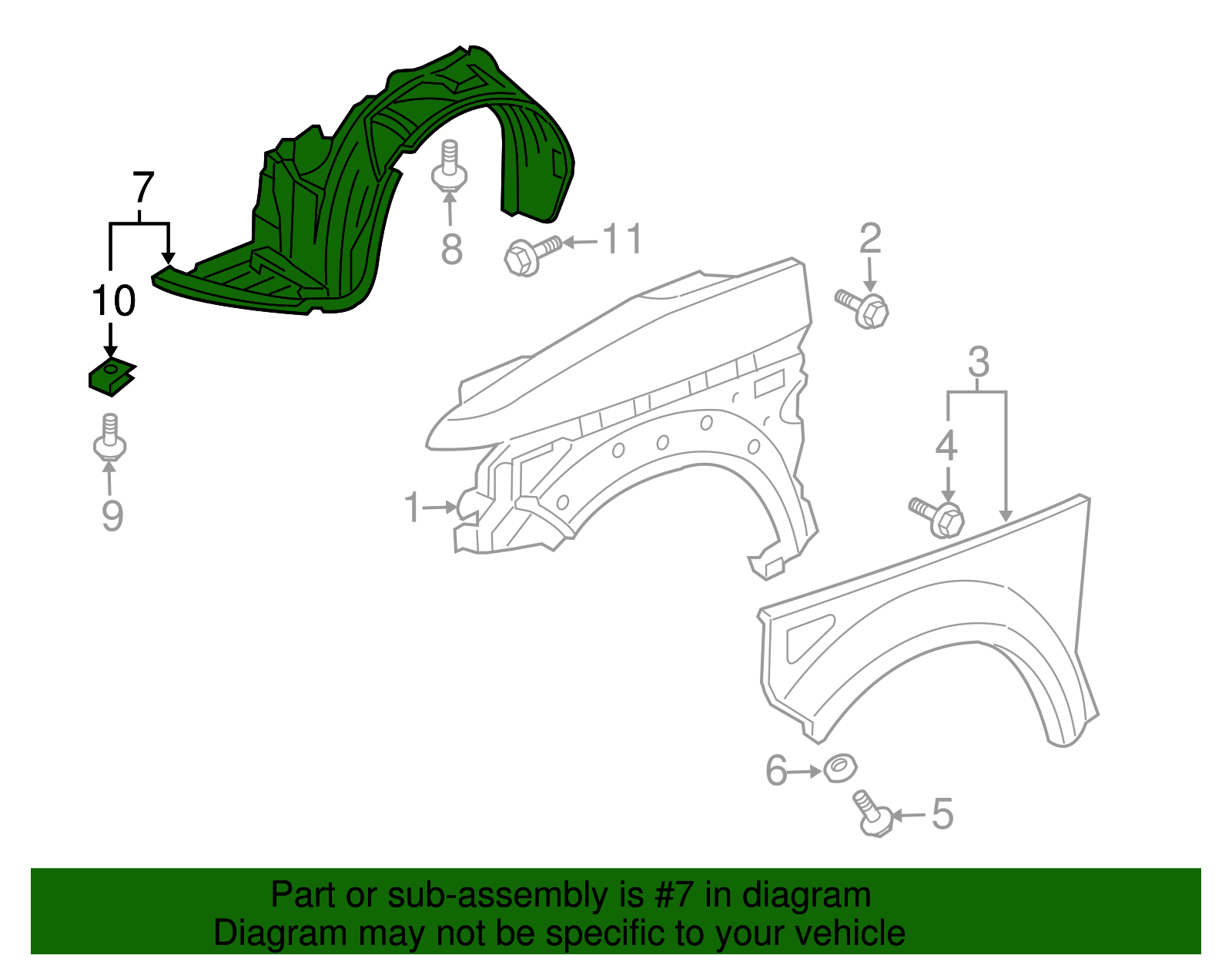 74151-SCV-A00 - Fender L Front (Inner) - 2003-2008 Honda Element ...