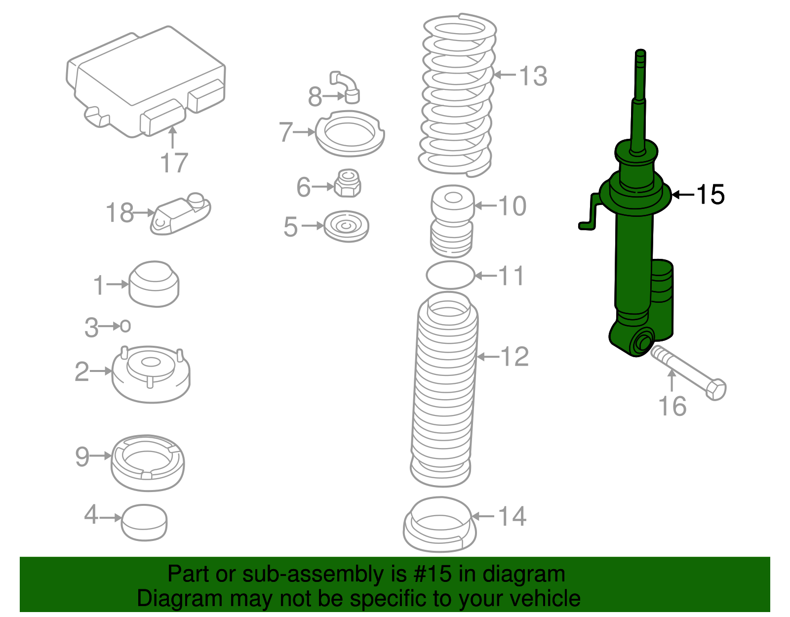 37-12-1-091-571 - Shock Absorber - 1995-2001 BMW | Buy BMW Parts Now