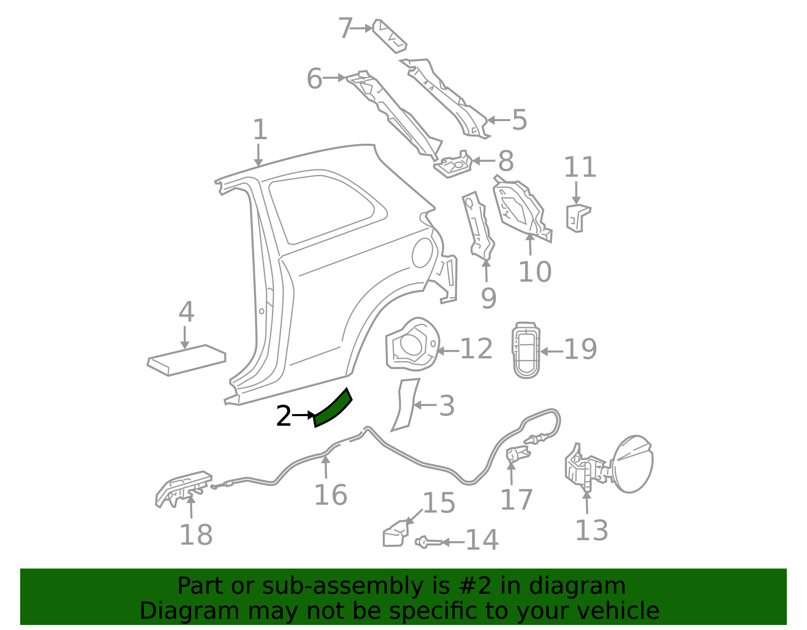 2007-2011 Toyota Yaris Quarter Panel Protector 58745-52050 | Toyota ...