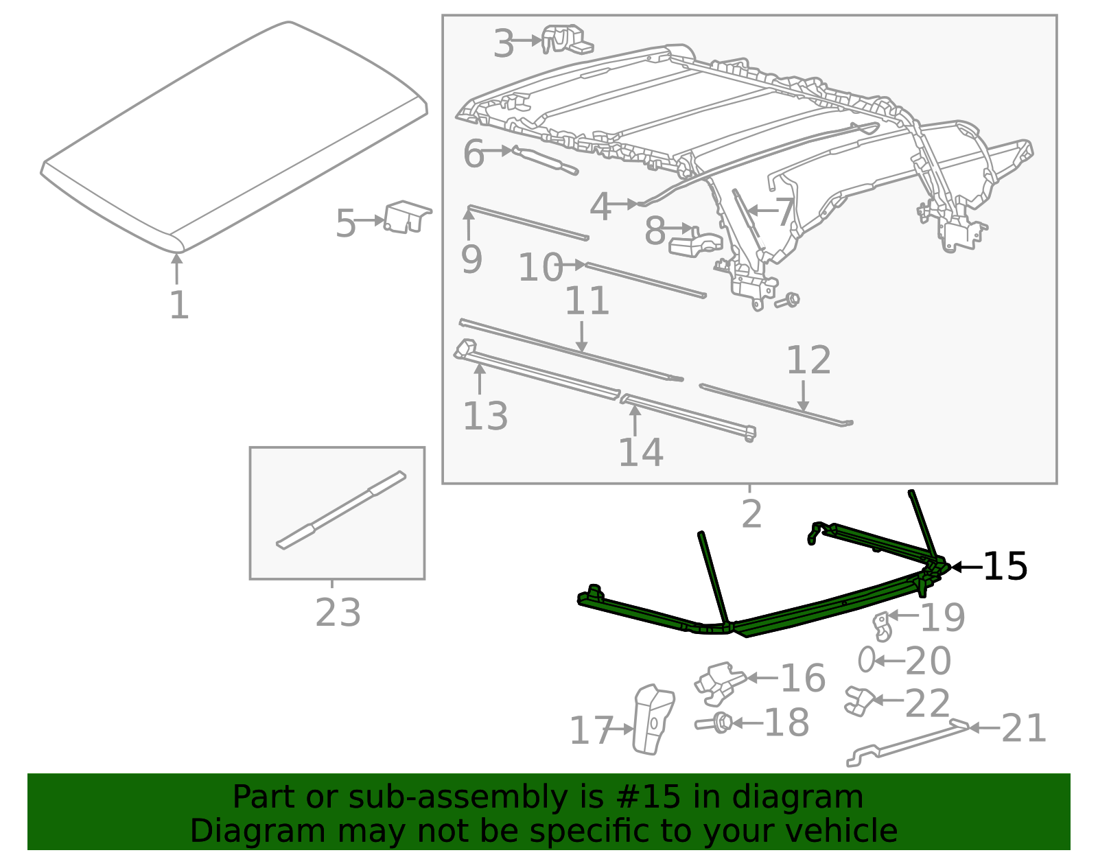 2021-2025 Ford Bronco Rear Bow M2DZ-7851501-C | TascaParts.com