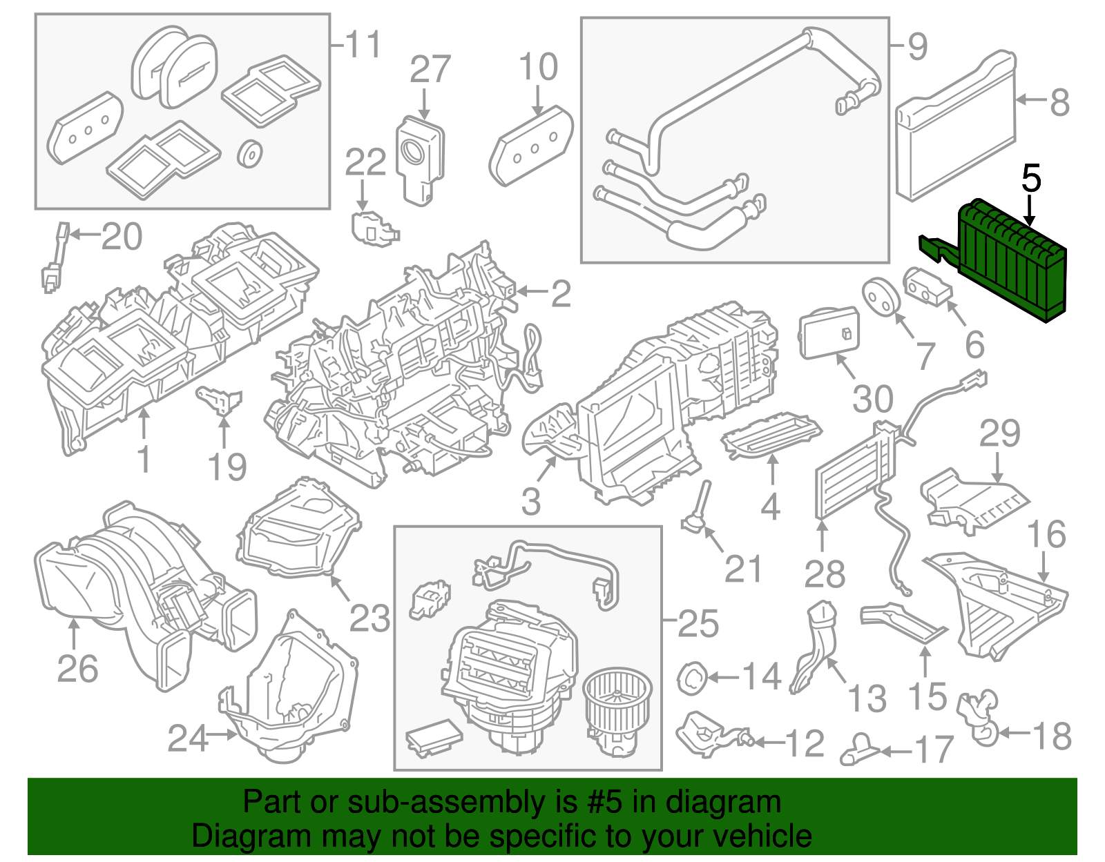 2009-2019 BMW 2009-2019 BMW - Evaporator Core 64-11-9-383-679 | BMW Parts Wholesale