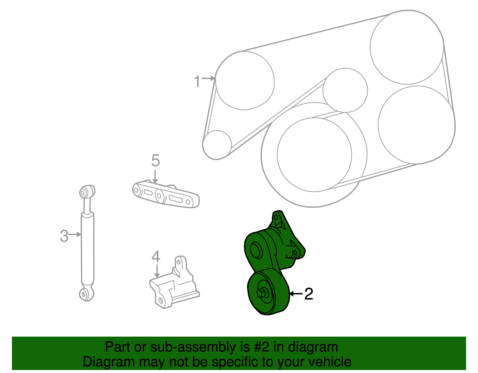 2002-2005 Lexus IS300 Serpentine Tensioner 16620-46070 | OEM Parts Online