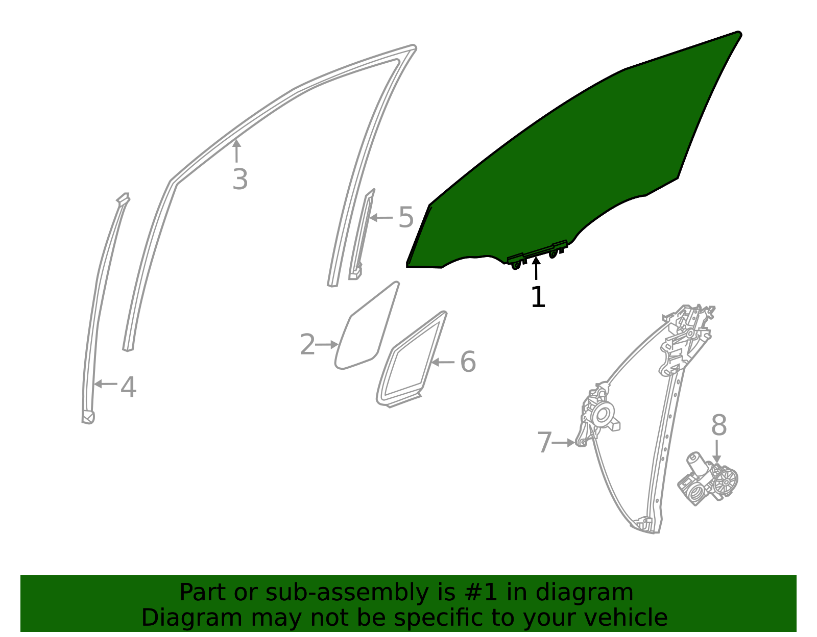 68101-08081 - Movable Glass 2021-2025 Toyota Sienna | Toyota Parts Space