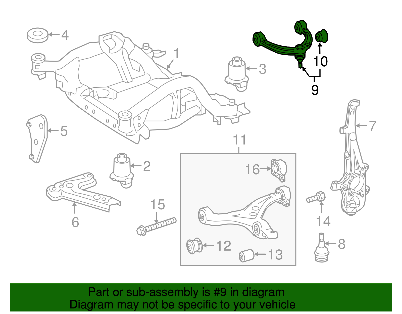 166-330-17-07 - Upper Control Arm 2012-2019 Mercedes-Benz | Mercedes ...