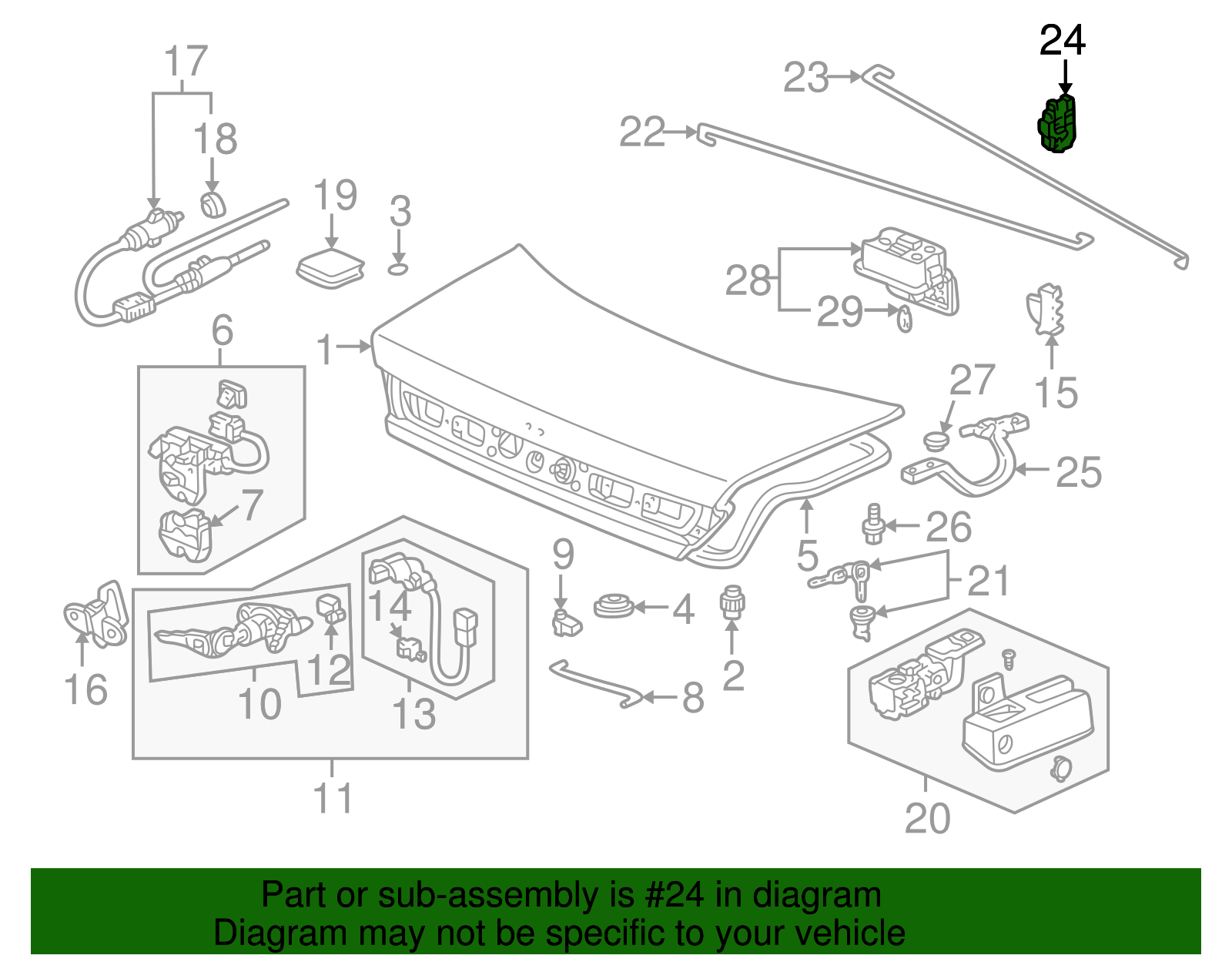 1990-2011 Honda Torsion Bar Clip 74873-SM4-003 | OEM Parts Online