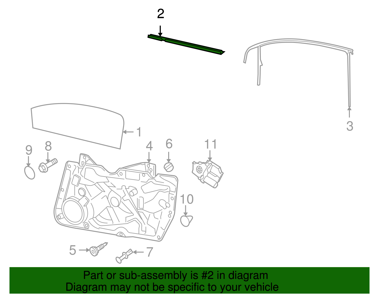 5K4-837-478-D-5AP - Belt Weather-Strip 2010-2014 Volkswagen | Volkswagen Parts Catalog