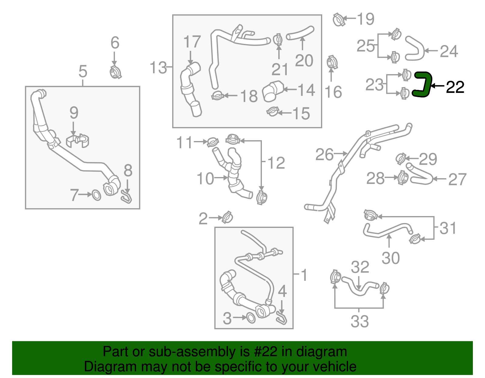 04L-121-058-AA - Engine Coolant Hose 2015 Volkswagen | Wolfsburg Parts ...