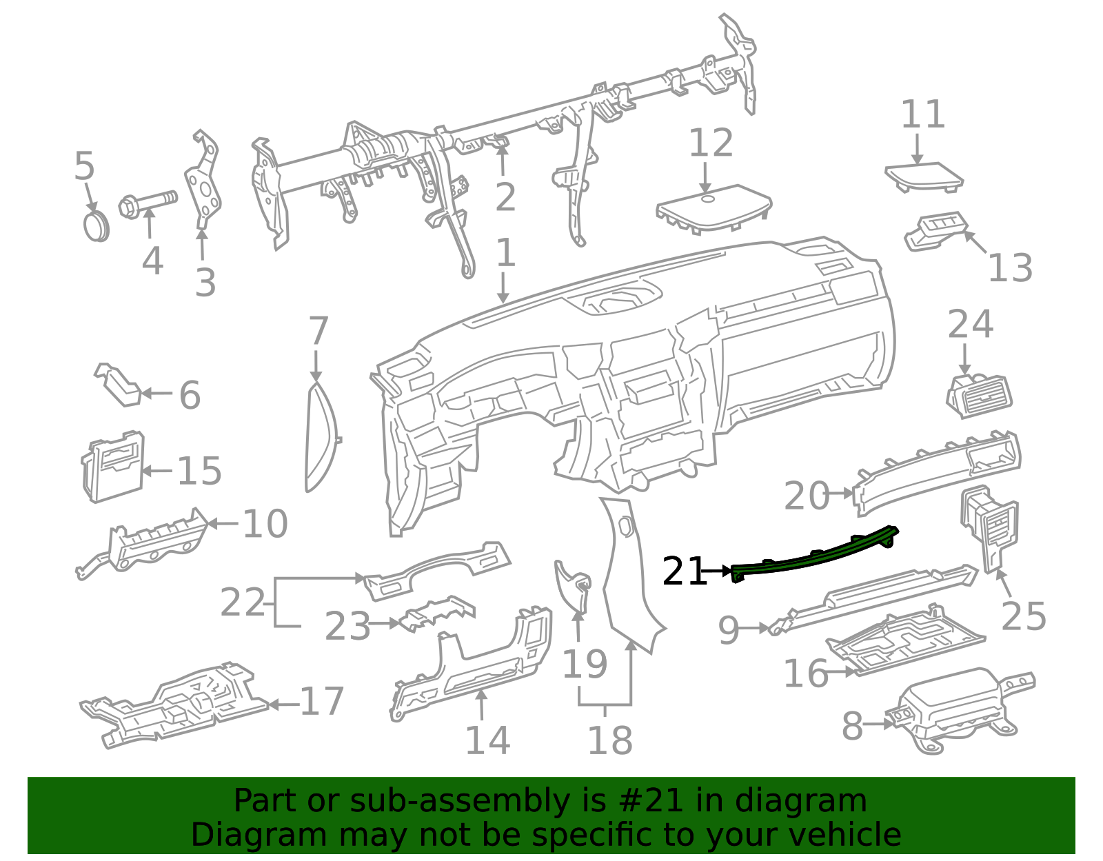 55471-60180 - High-Quality Instrument Panel Molding for 2008-2015 Lexus ...