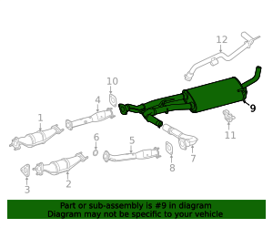 2018-2021 Nissan Muffler & Pipe 20100-9JK1A | OEM Parts Online