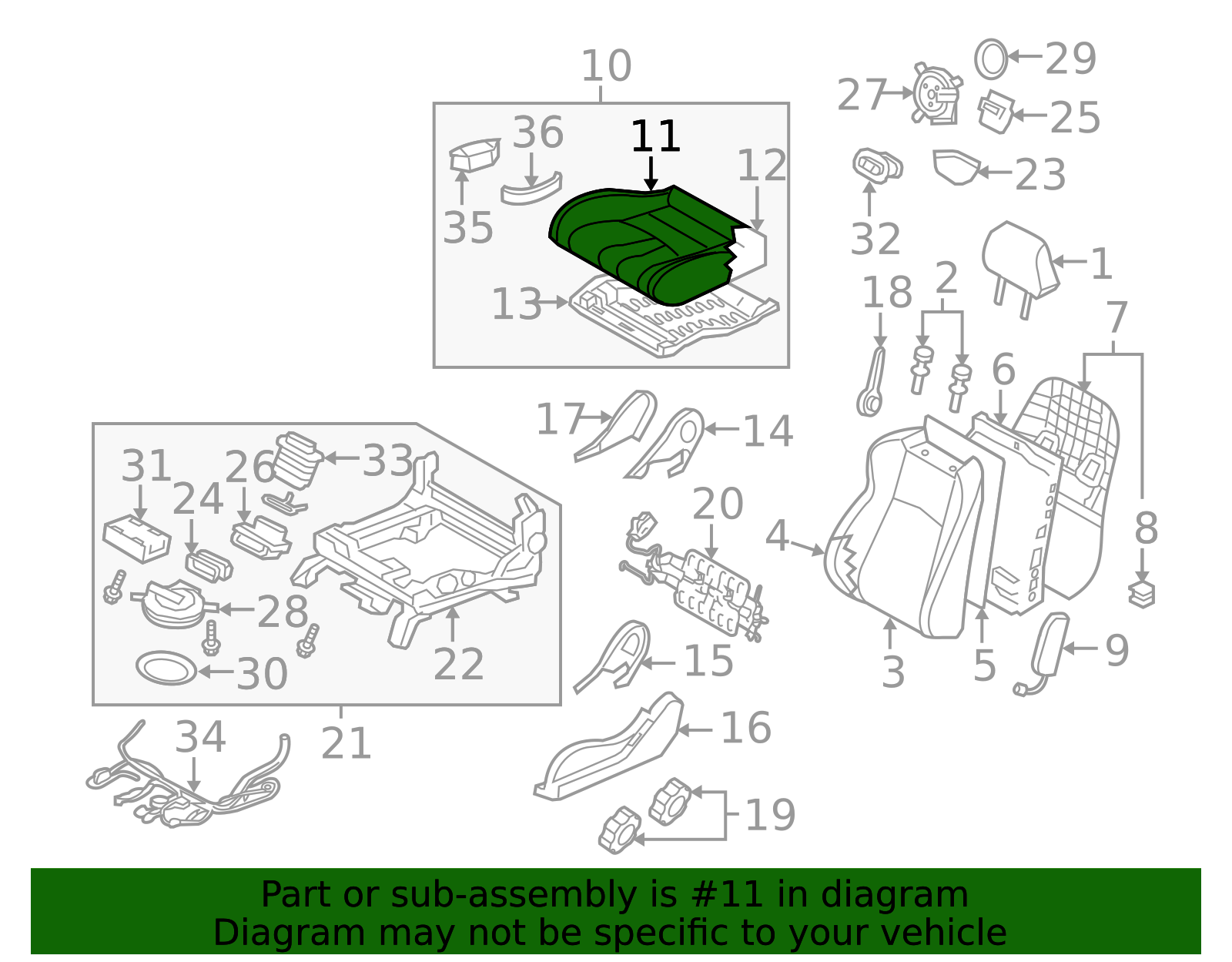 87370-1EE2C - 2011-2020 Nissan 370Z - Seat Cover | Anicra Nissan Parts