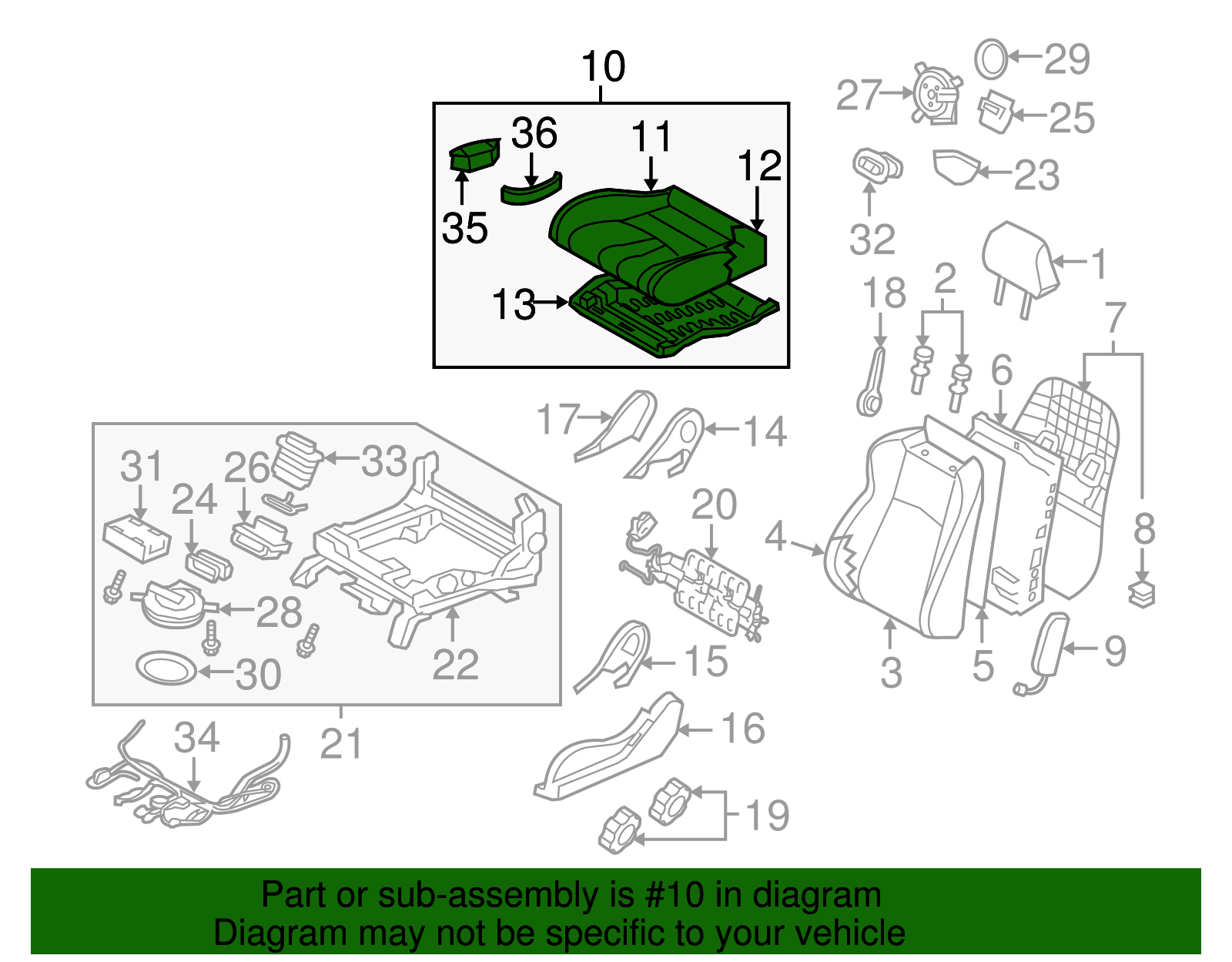87350-1EJ2A - 2010-2020 Nissan 370Z - Seat Cushion | Anicra Nissan Parts