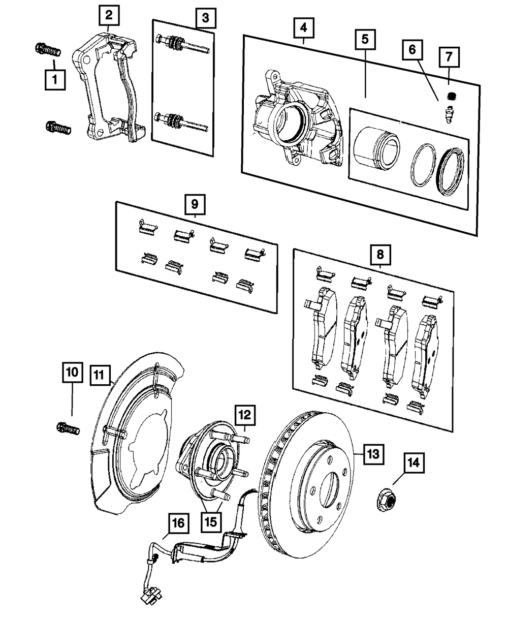 52060398AC - Brake Hub And Bearing 2007-2010 Jeep Wrangler | The ...