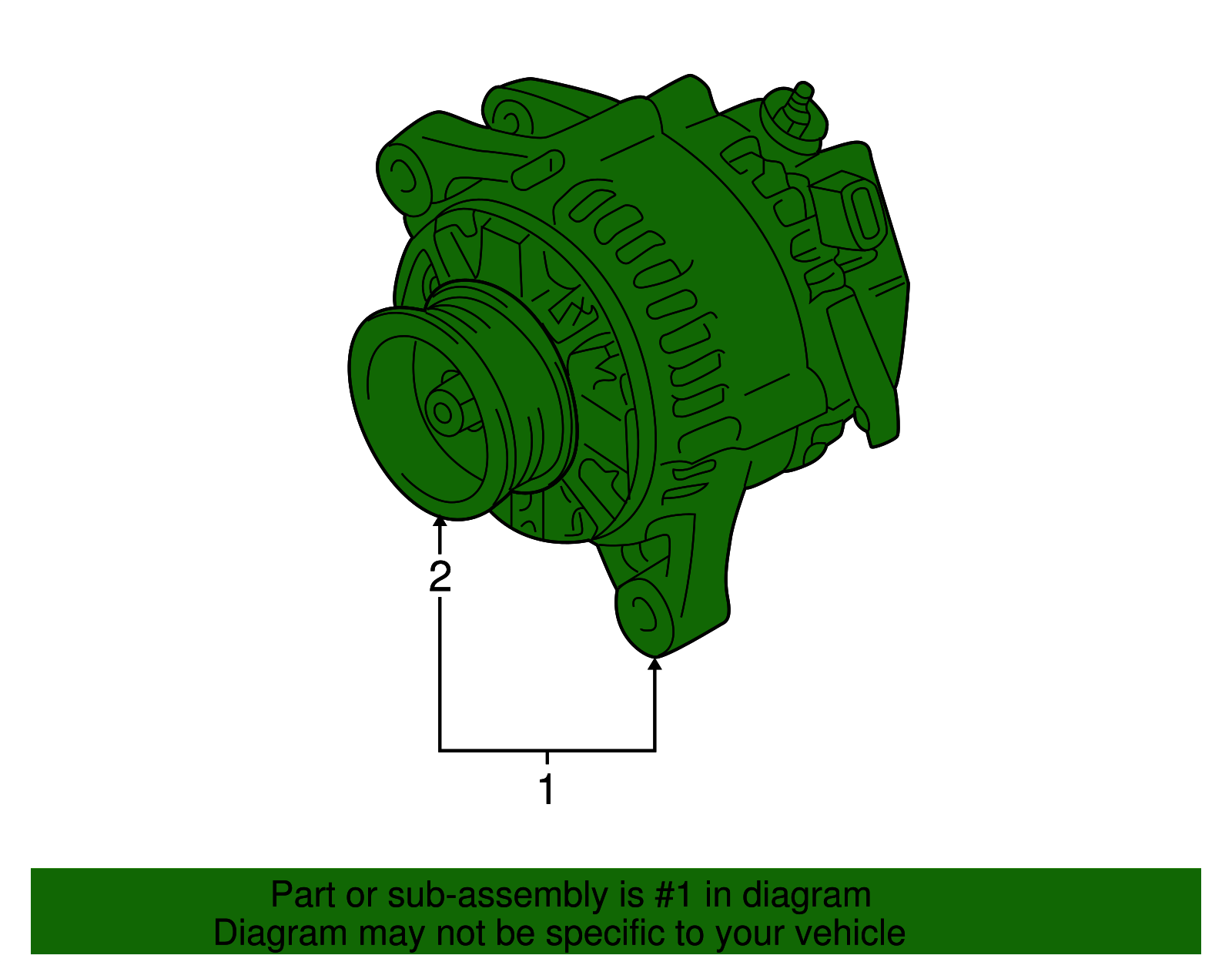 2010-2016 Toyota Tacoma Alternator 27060-75490 | Toyota Parts Center