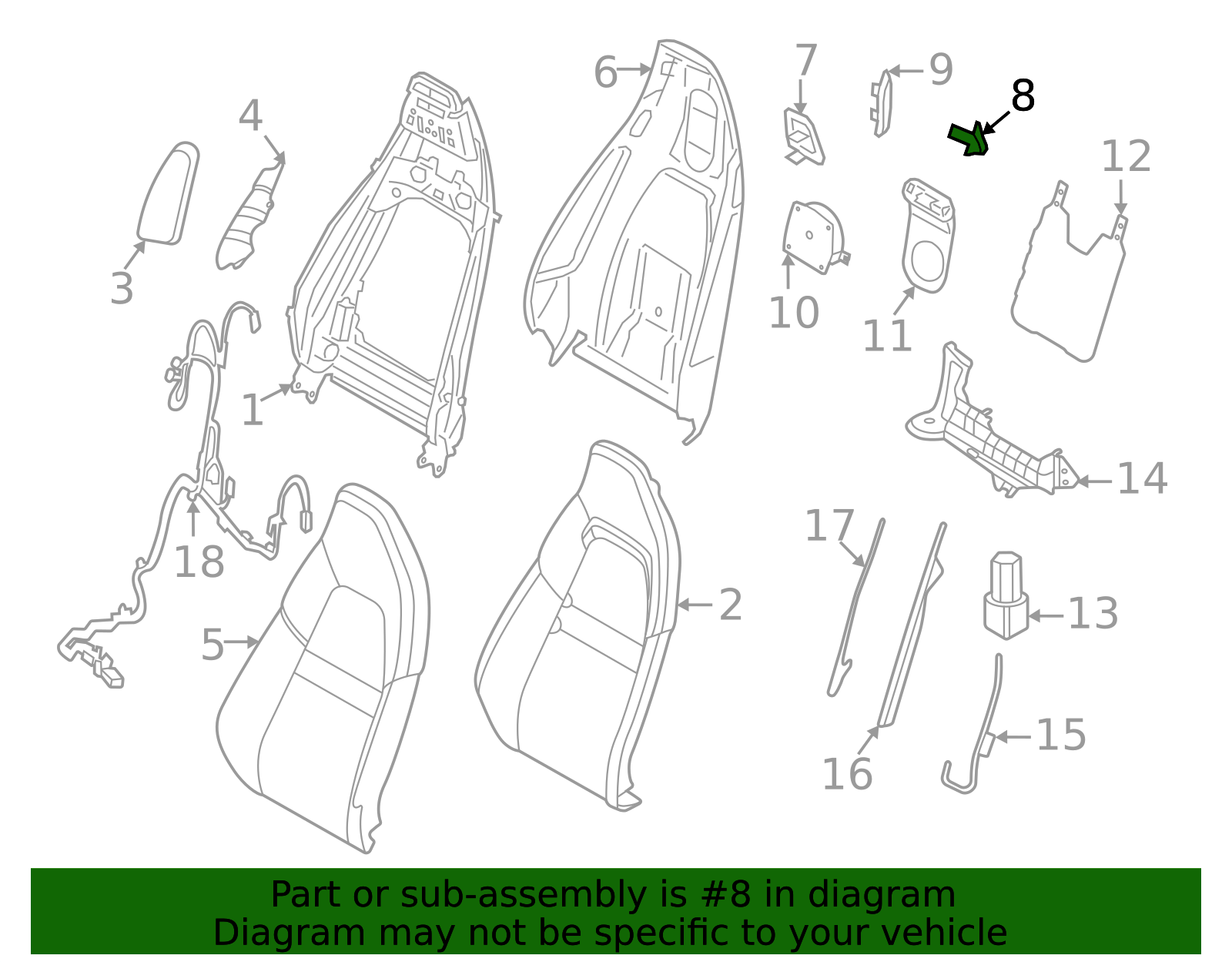 992-881-236-A-OH7 - 2020-2024 Porsche 911 - Folding Seat Latch Release ...