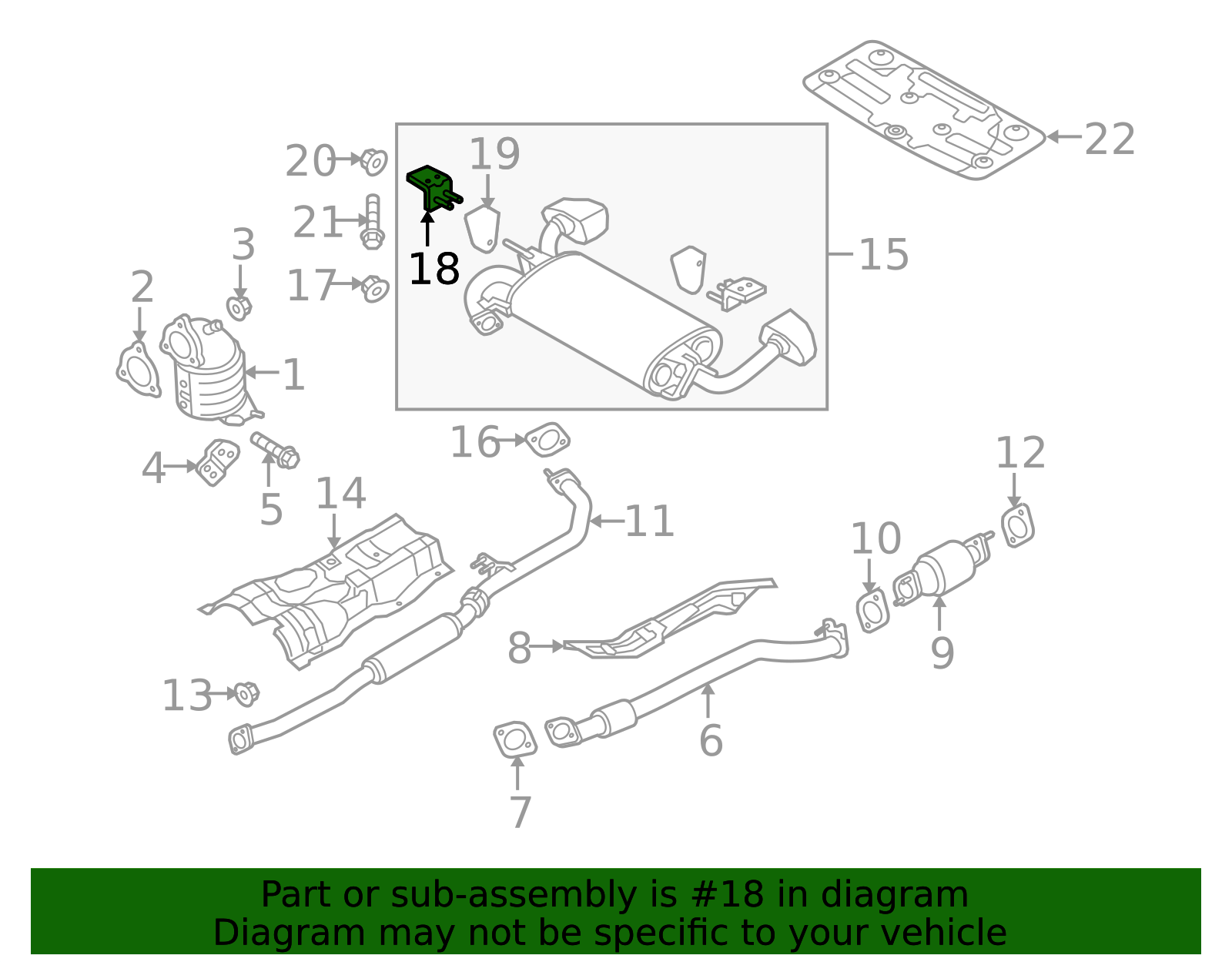 2010-2016 Hyundai Genesis Coupe Muffler Bracket 28785-2M000 | MotorMotor