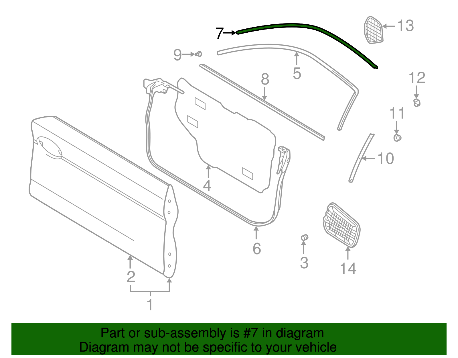 Hyundai - 82850-2C000 - Frame Molding - 2003-2008 Hyundai Tiburon | OEM ...