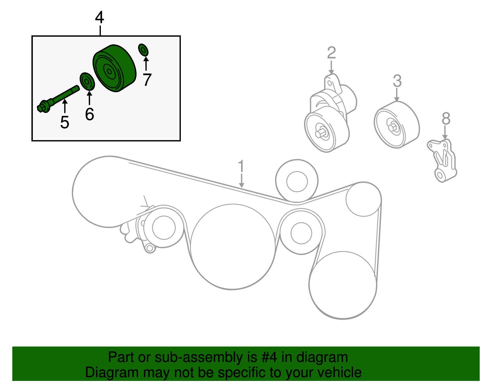 2007-2014 Nissan Idler Pulley 11925-JA11A | OEM Parts Online