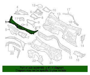 51717285920 - 2014-2020 BMW Cowl Grille (51-71-7-285-920) | BMW of ...