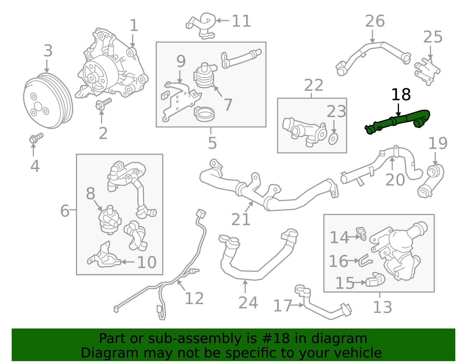 2018-2023 Land Rover | Water Outlet Hose | LR184618 | Express Land ...