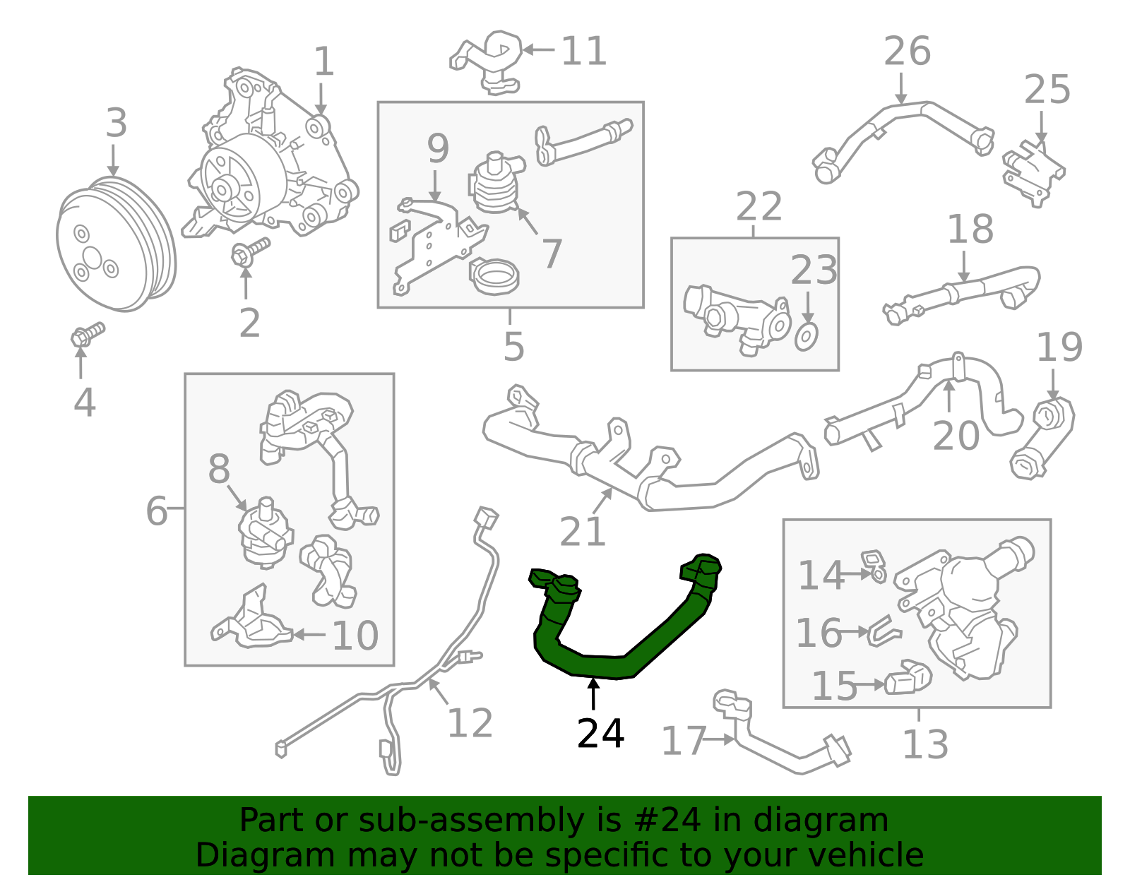 Genuine OEM Water Hose Part# LR162133 Fits 2018-2023 Land Rover: Up To ...
