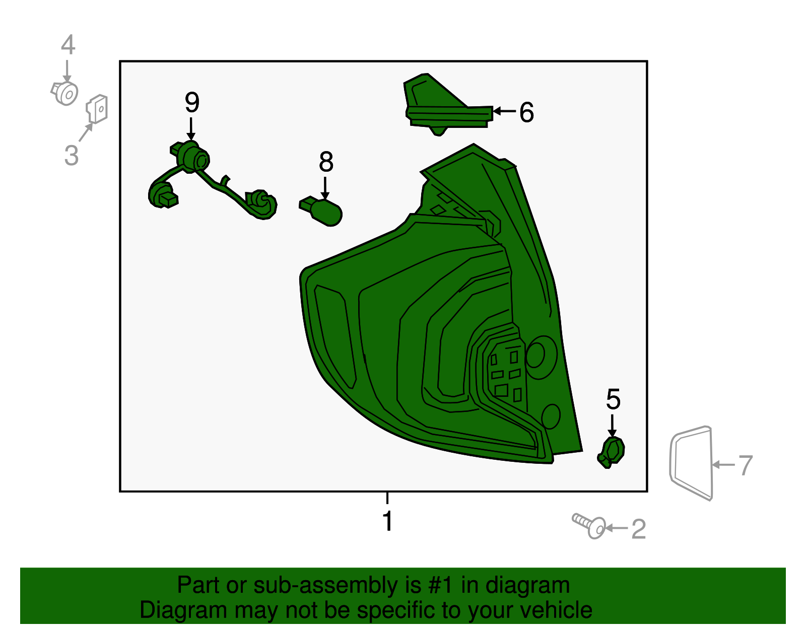2018-2021 GMC Terrain Tail Lamp Assembly - Driver's Side (LH) 84379497 ...