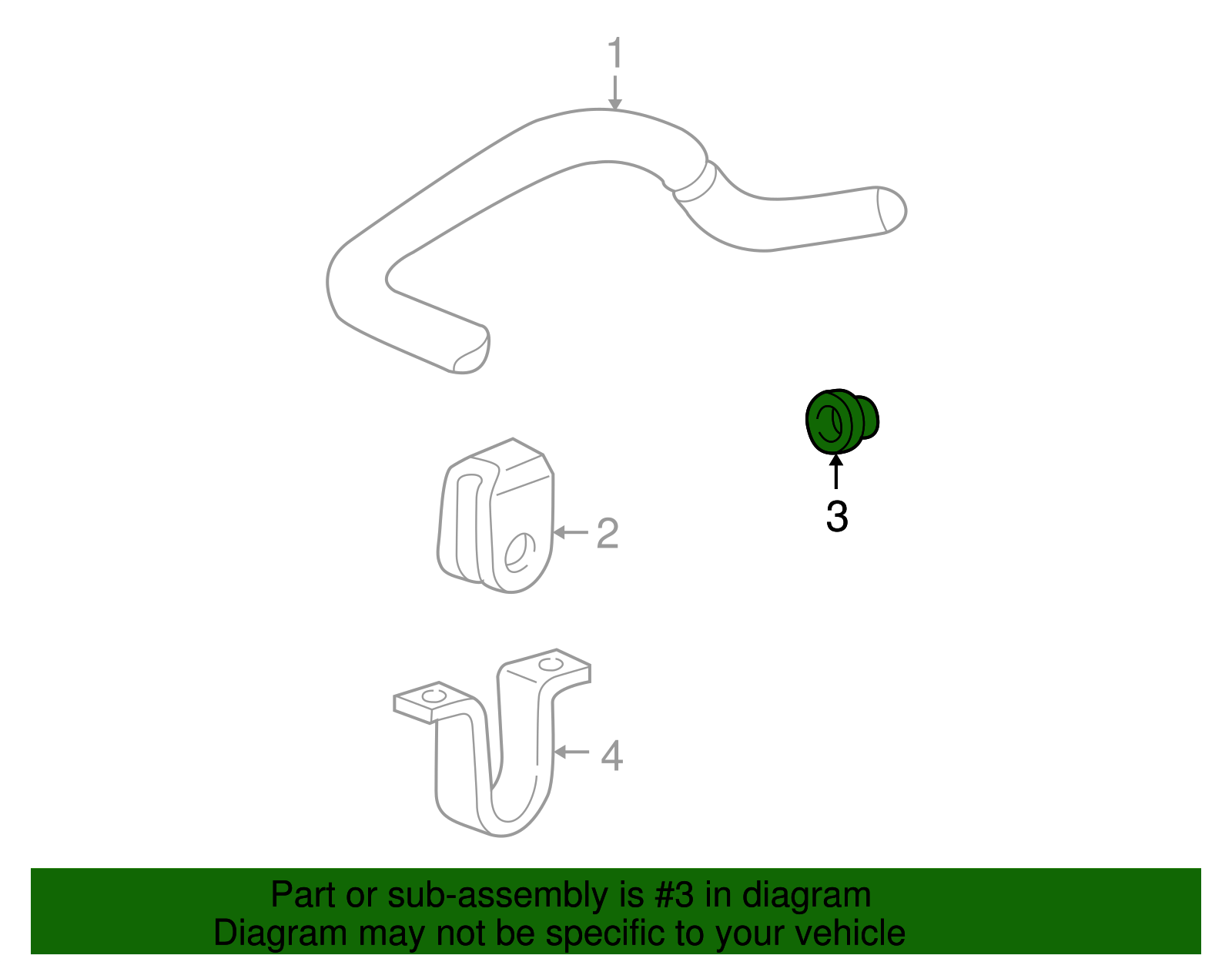 F2UZ-5K486-A - Stabilizer Bar Bushing - 1992-2007 Ford | Lasco Auto Parts