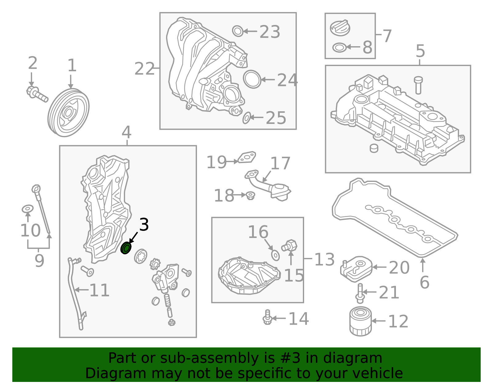 21421-2E300 - Front Crank Seal 2012-2026 Kia | Kia.Parts Store