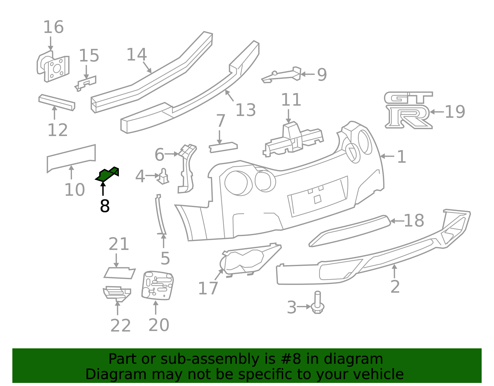 85040-JF00B - Bumper Cover Bracket Official Nissan Parts Store