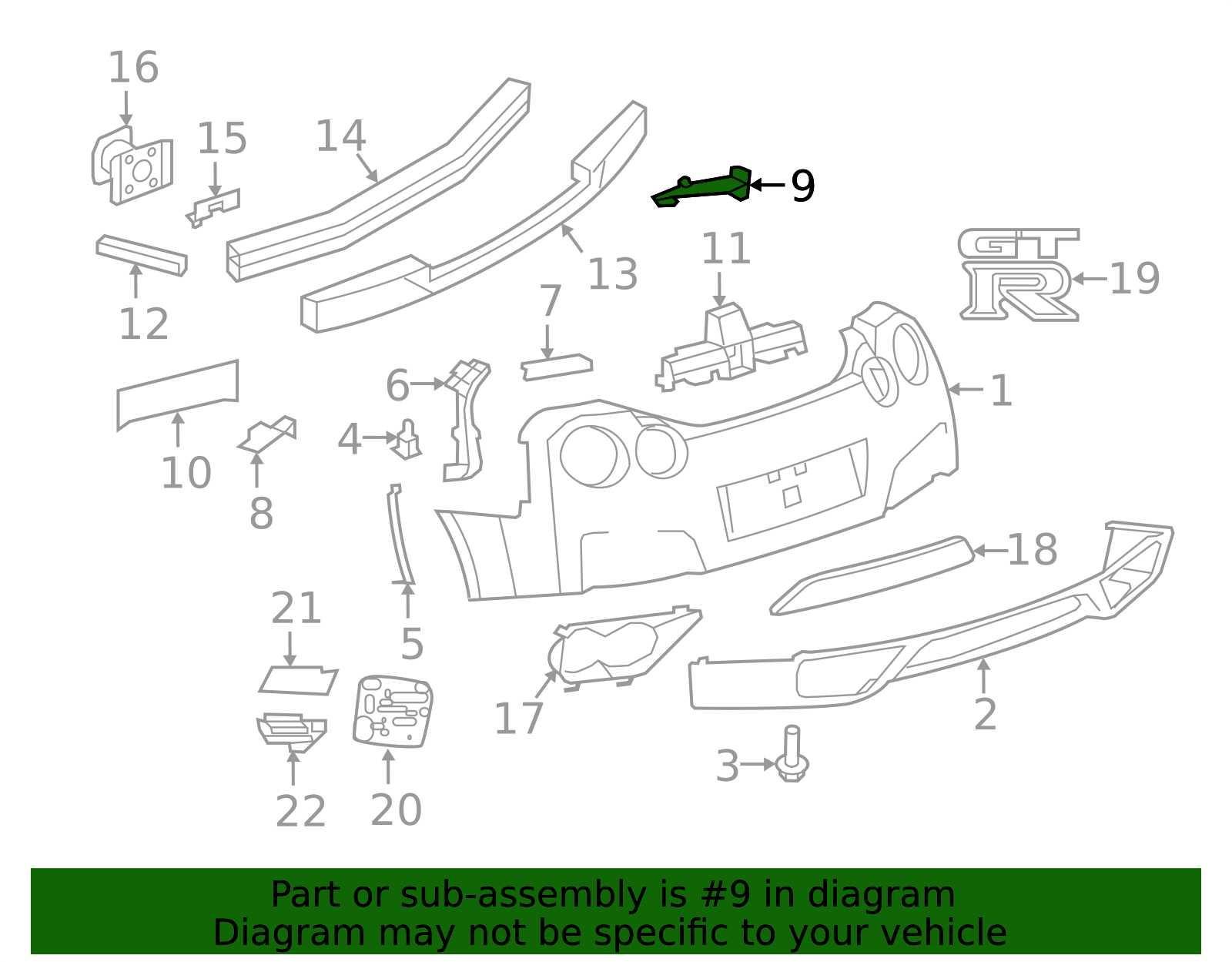 85246-JF00A - Bumper Cover Retainer Bracket 2009-2024 Nissan GT-R ...