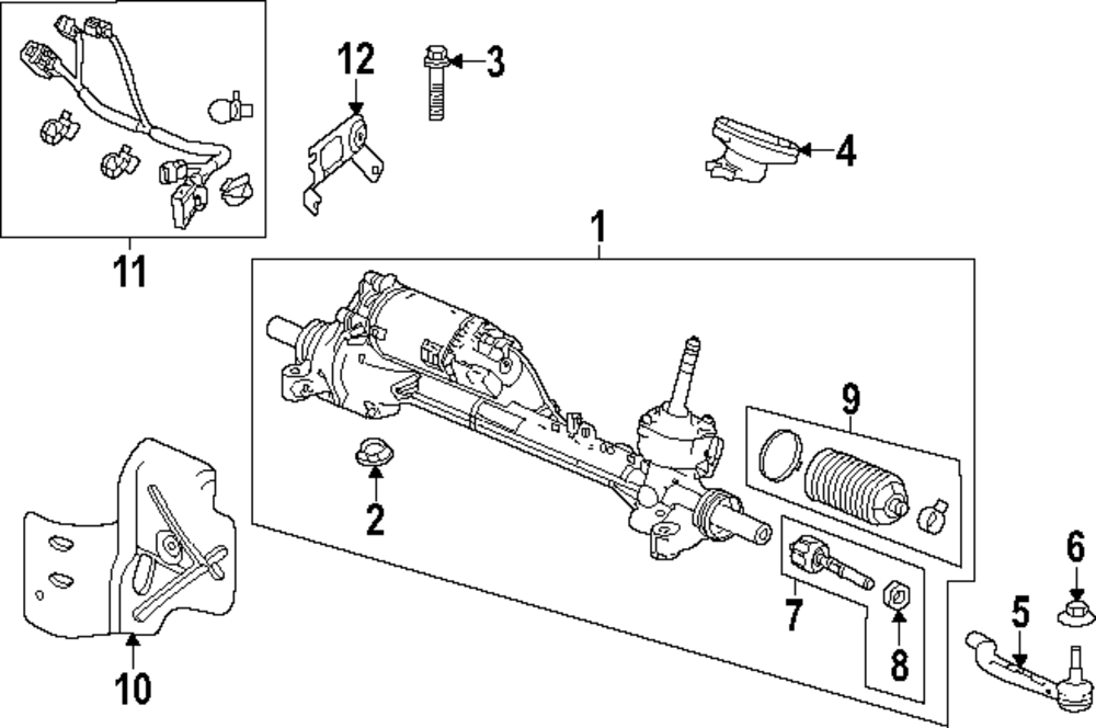 53620-T90-A03 - Rack And Pinion Assembly 2023-2024 Honda Pilot | Honda ...