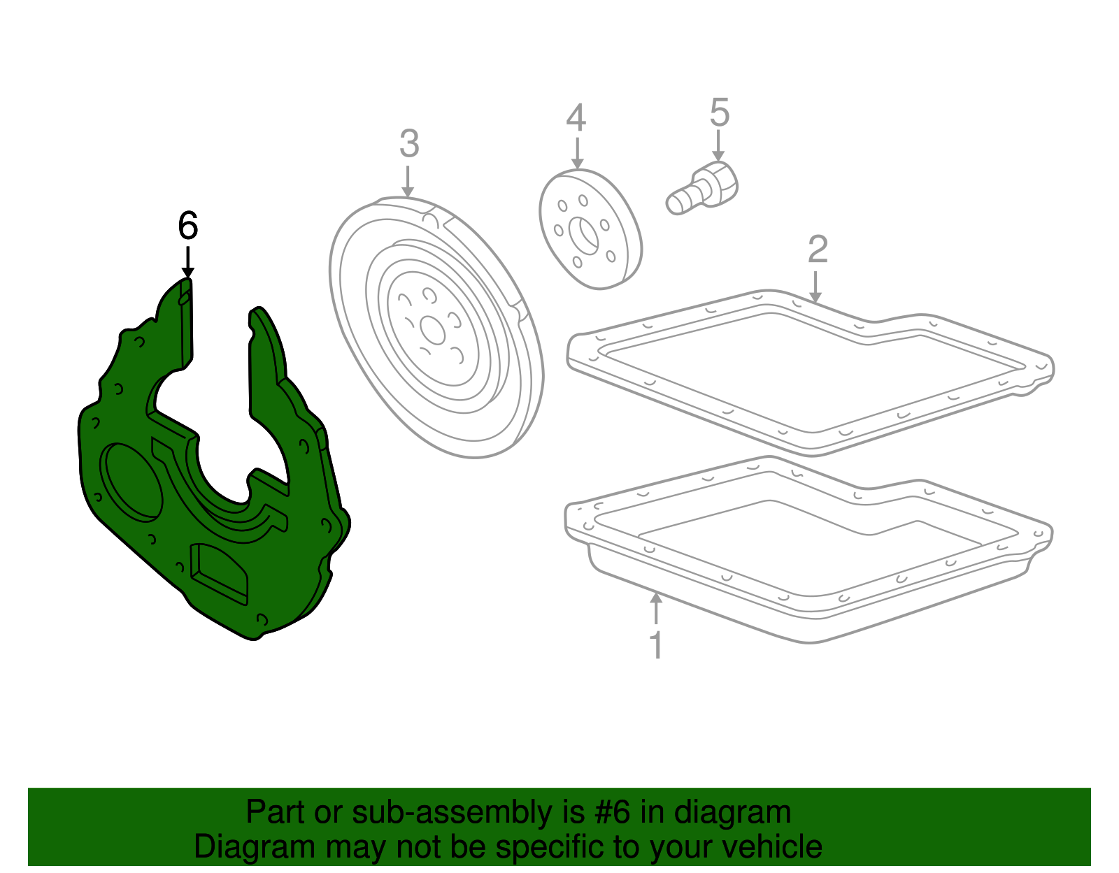 2005-2009 Ford Ranger | Rear Plate | F3TZ-7007-B | Walls' Ford Parts