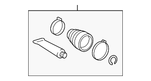 Genuine Toyota Cv Joint Boot Kit part# 04438-08130 for 2007-2018 Toyota ...