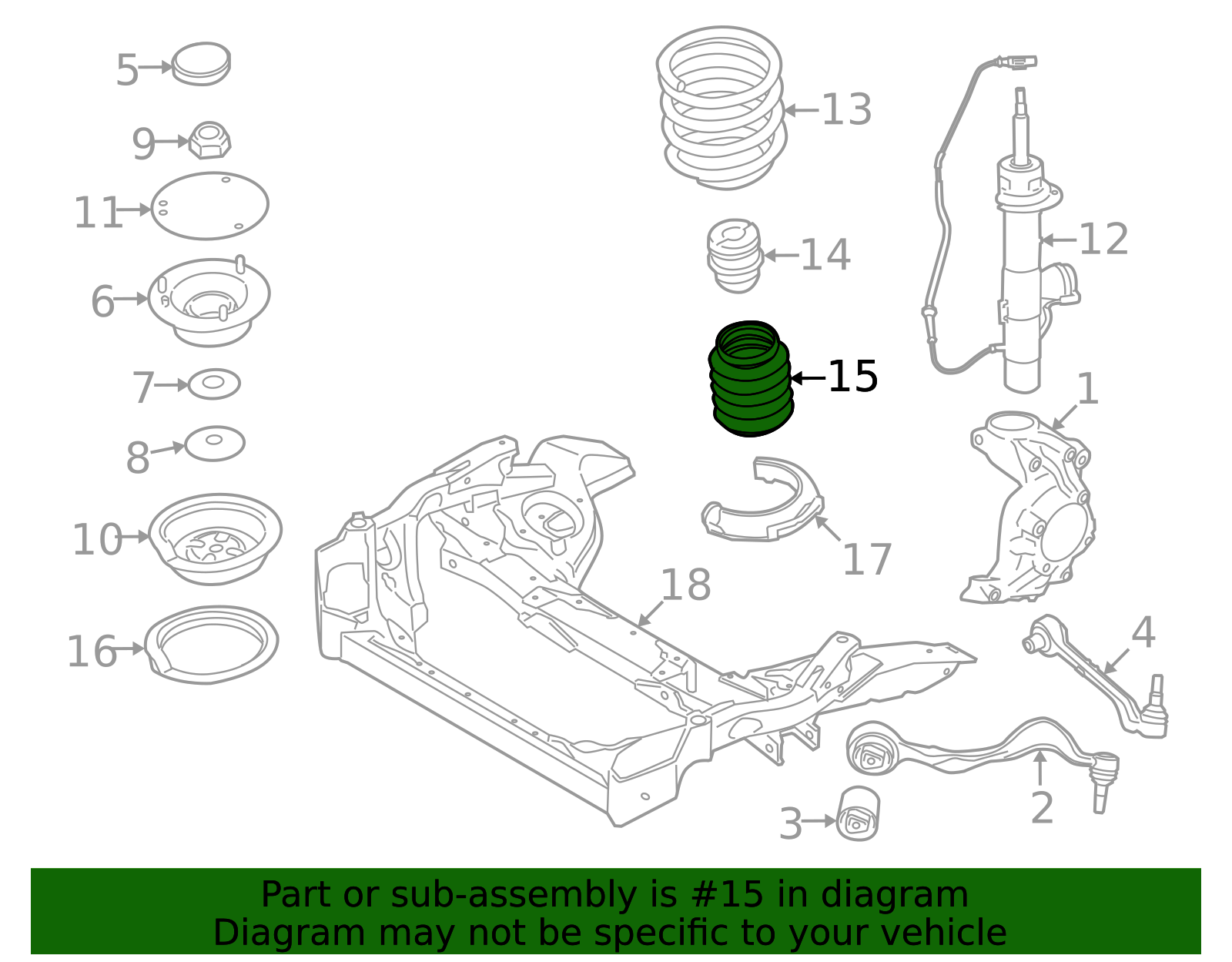 31331094749 - 1999-2016 BMW Strut Dust Shield (31-33-1-094-749) | BMW ...