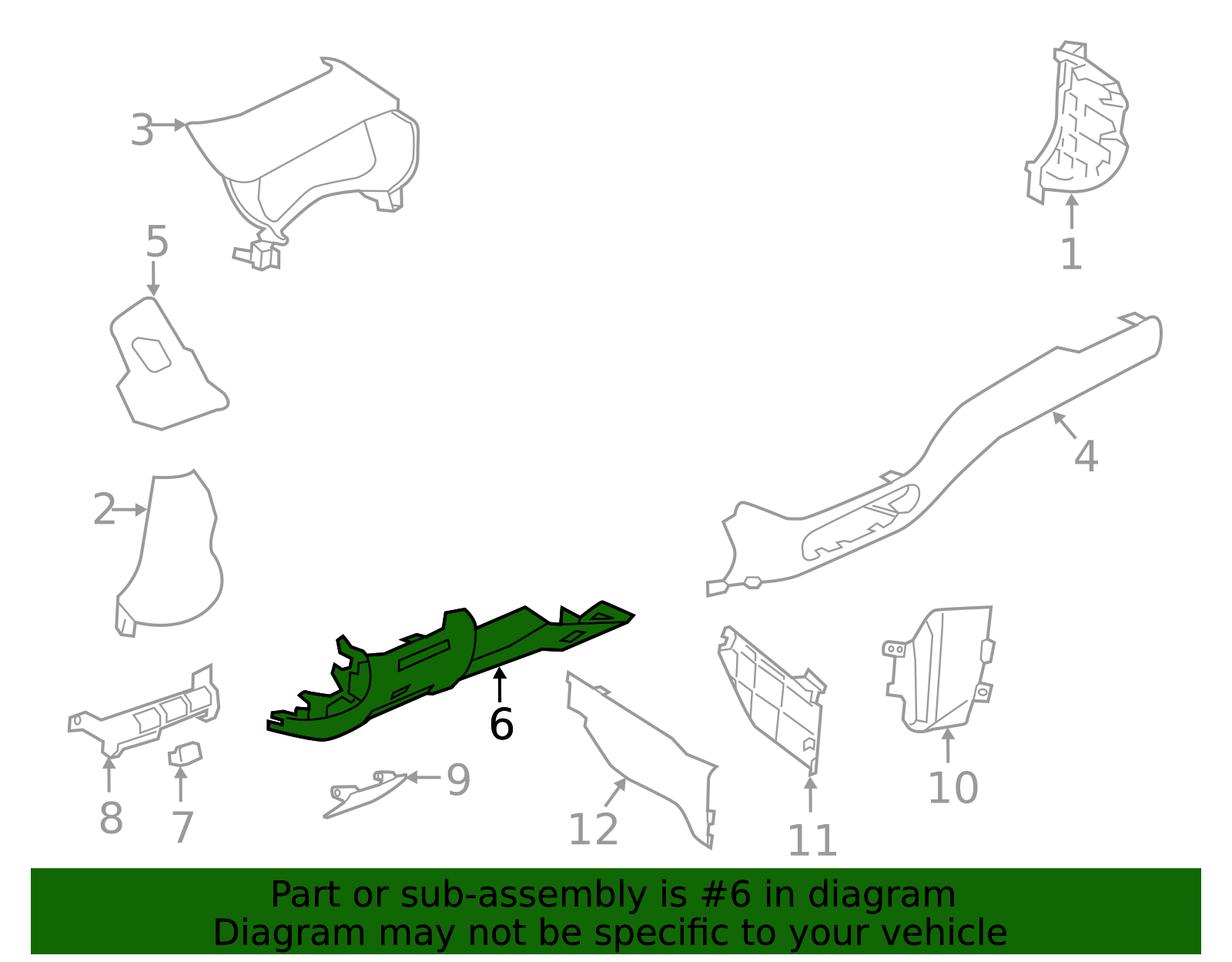 2019-2025 Nissan Altima Lower Panel 68106-6CA0A | Bill Kay Nissan Parts