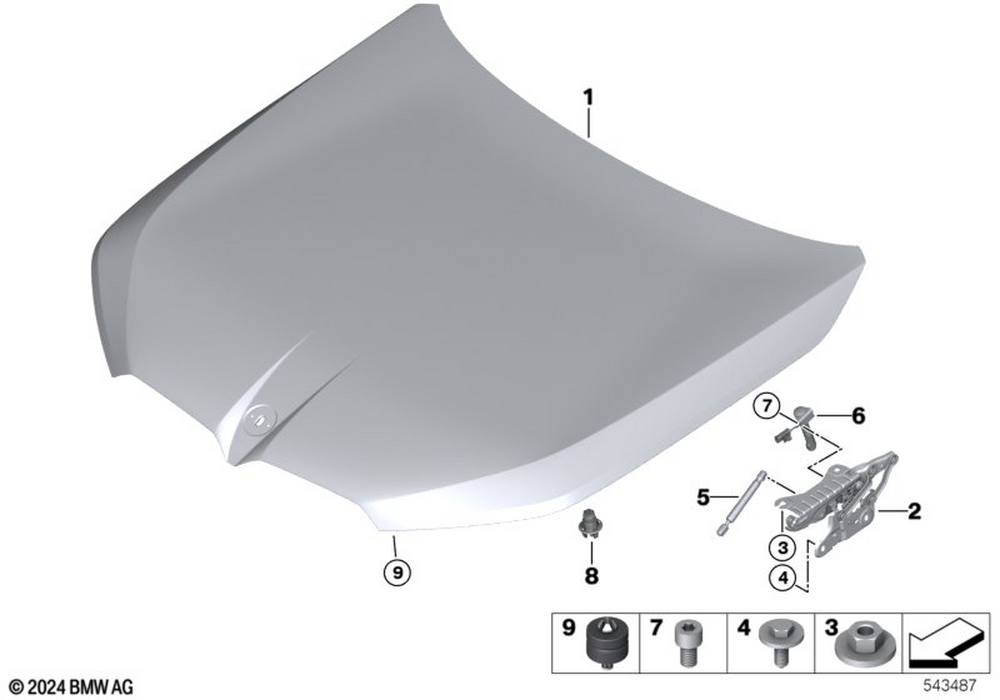 2023-2026 BMW Hood Aluminum 41009638823 | Parts Performance BMW / MINI ...