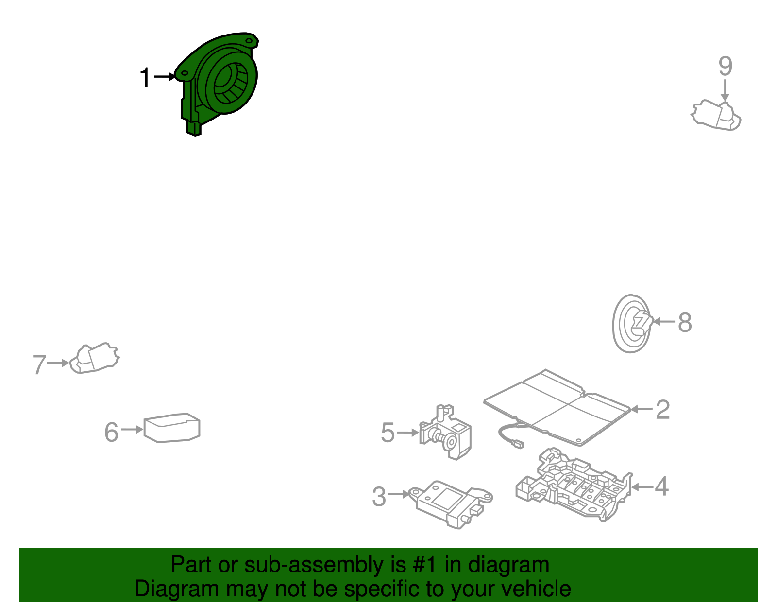 5K0-953-569-AL - 2010-2018 Volkswagen - Clock Spring 2010-2018 ...