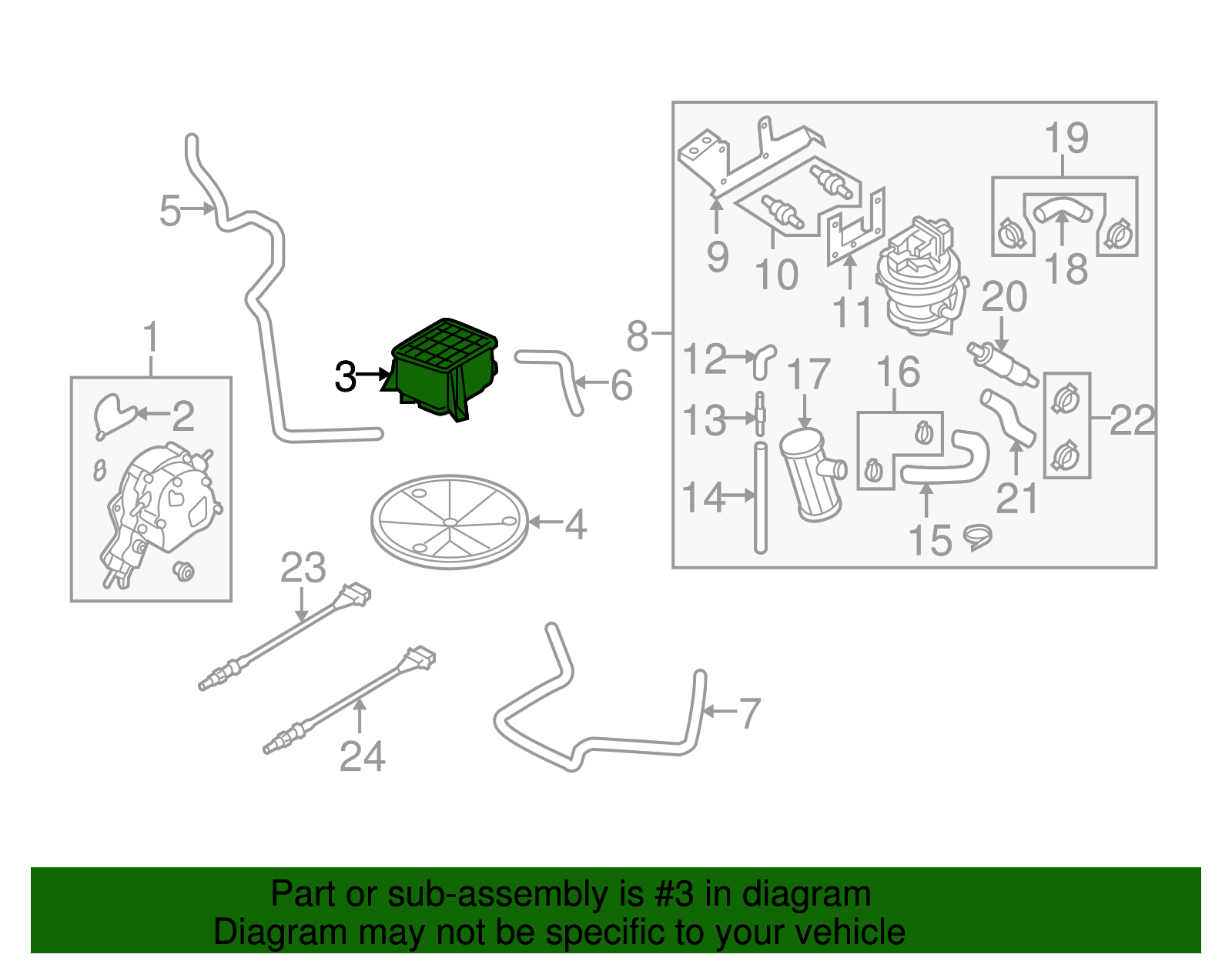 8E0-201-801-L - Vapor Canister 2005-2011 Audi | Audi OEM Parts Guy