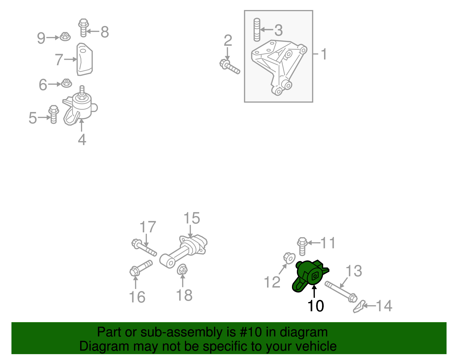 21830-1R100 - Trans Mount 2012-2017 Hyundai | Hyundai Parts Pro