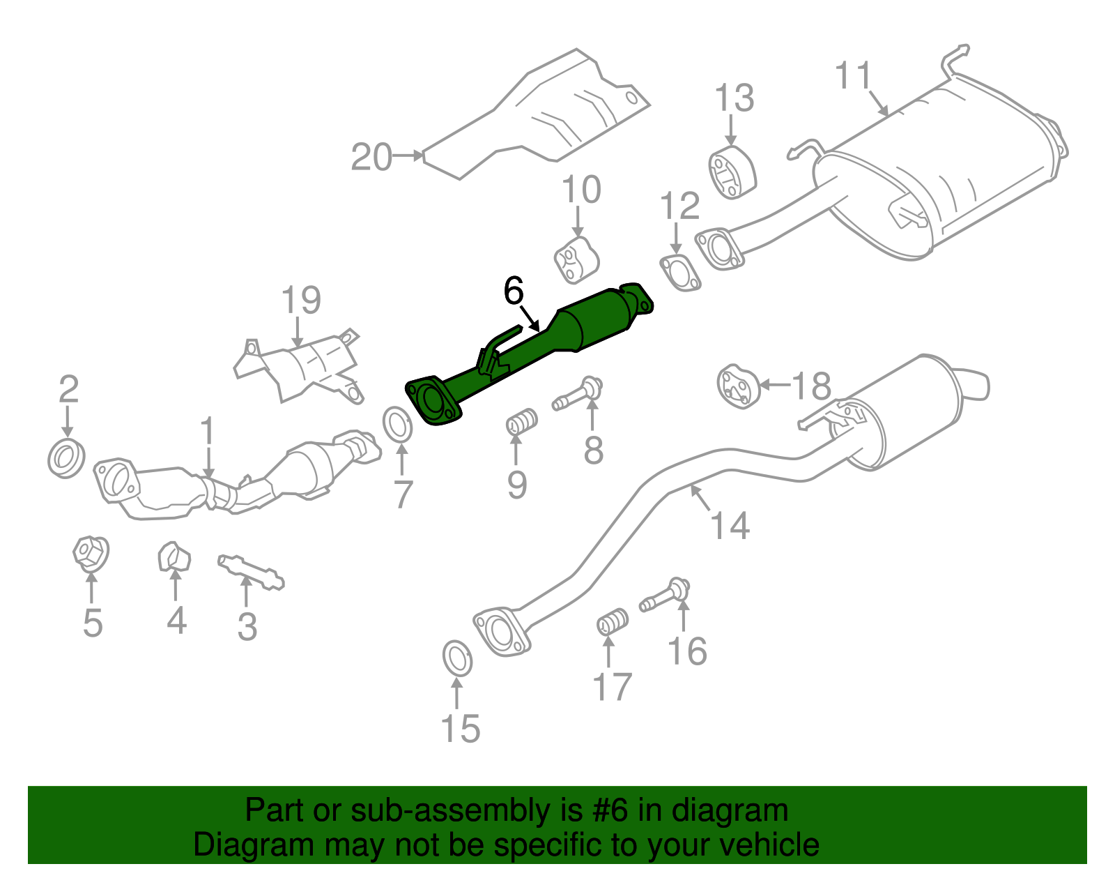 200203lm0a - Nissan Center Pipe 2013-2021 Nissan NV200 | Performance ...