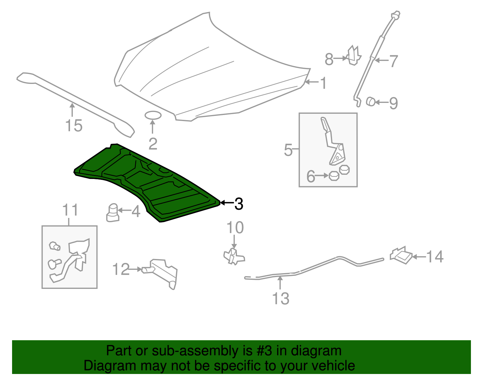 2006-2012 Toyota RAV4 Hood Insulation Pad 53341-0R010 | OEM Parts Online